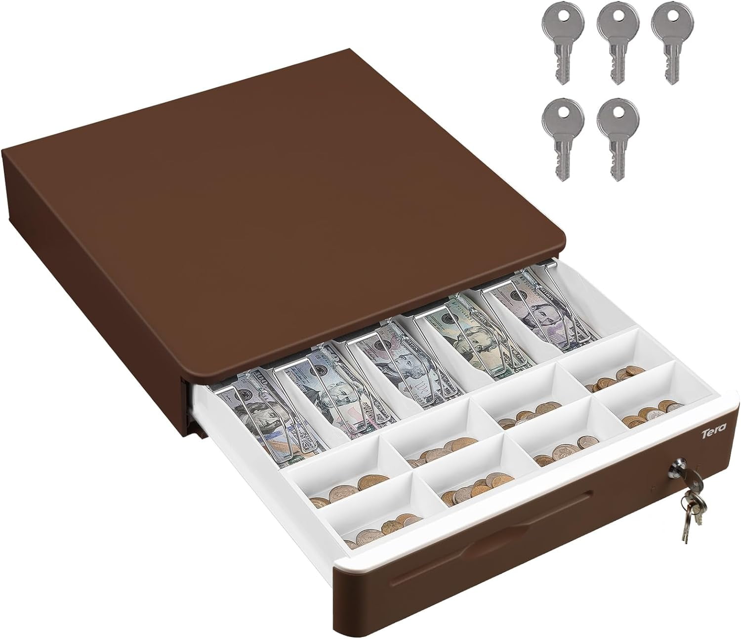 Tera 16 inch Cash Drawer: with Micro Switch Auto Open Heavy Duty Insert ...