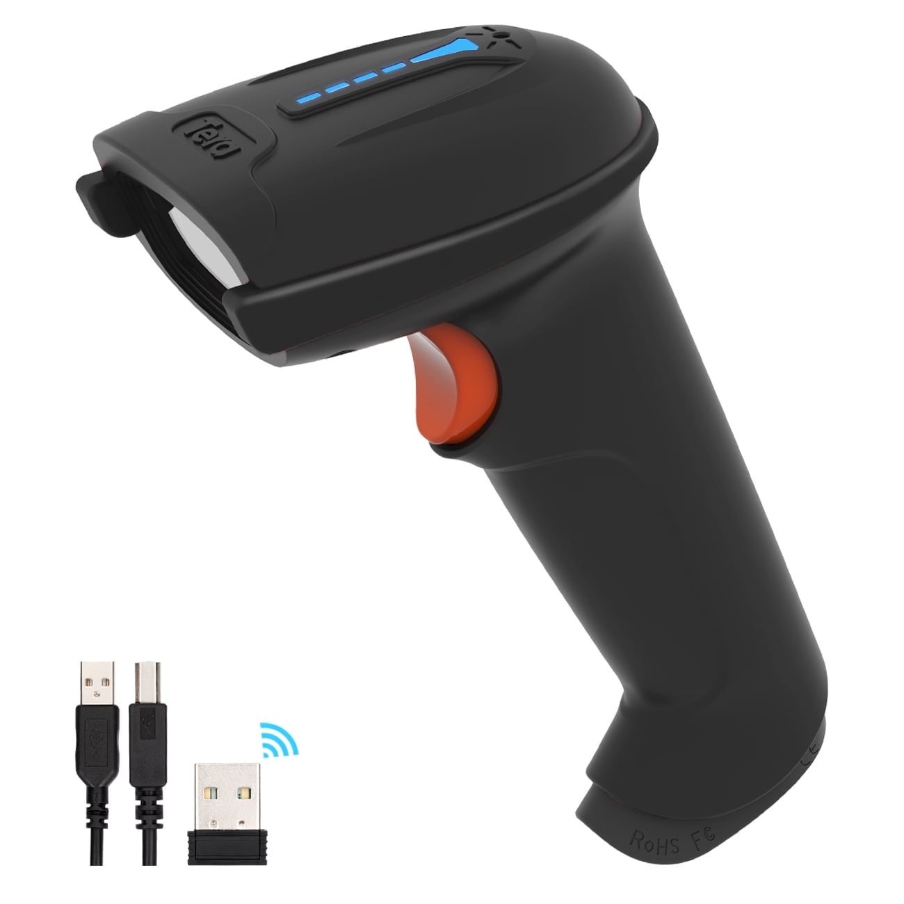 Tera 1D Laser Bar Code Reader Barcode Scanner Wireless Versatile 2-in-1 with Battery Level ...
