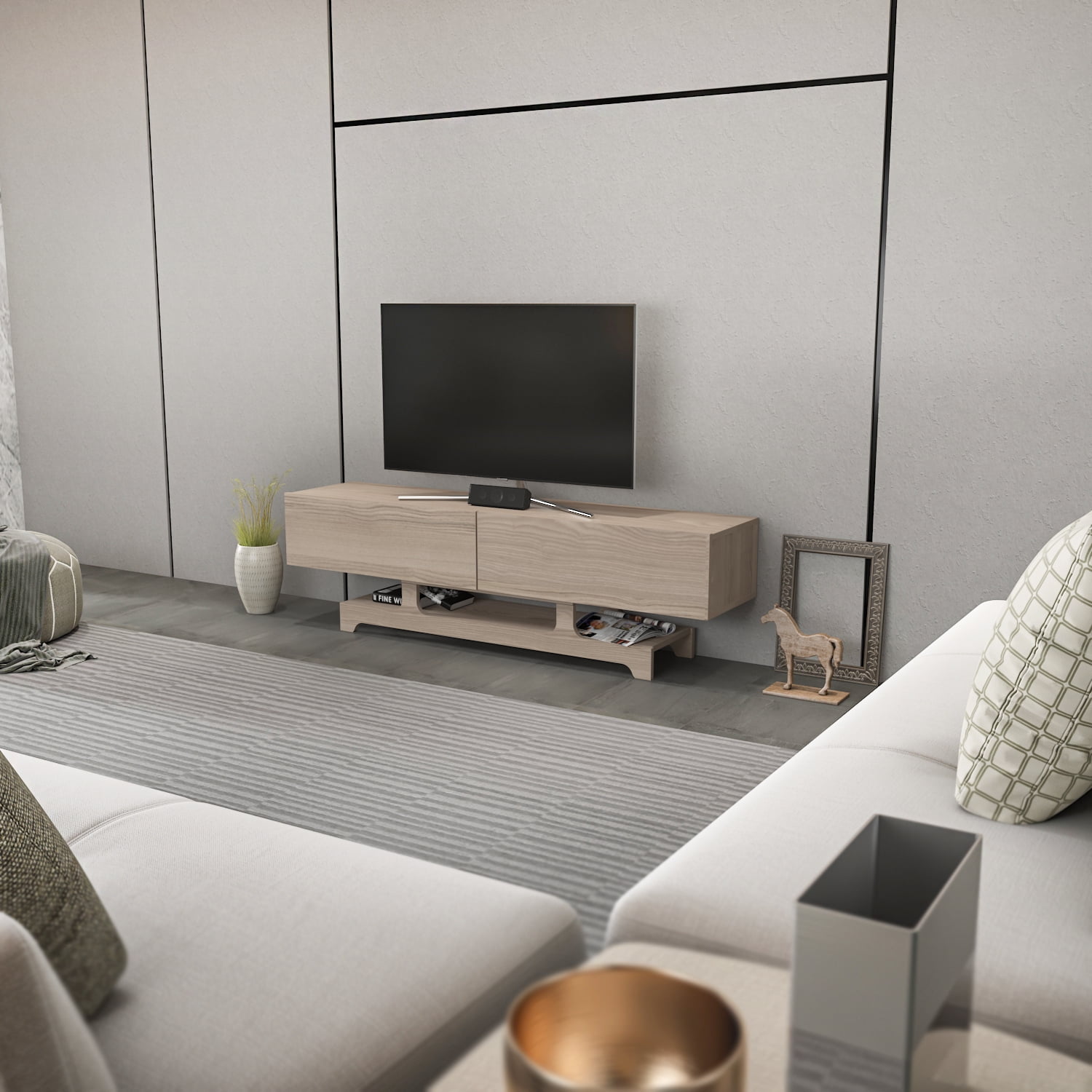 Tera 63' in Wide Modern Desing TV Stand Console Table for up to 70 inch ...