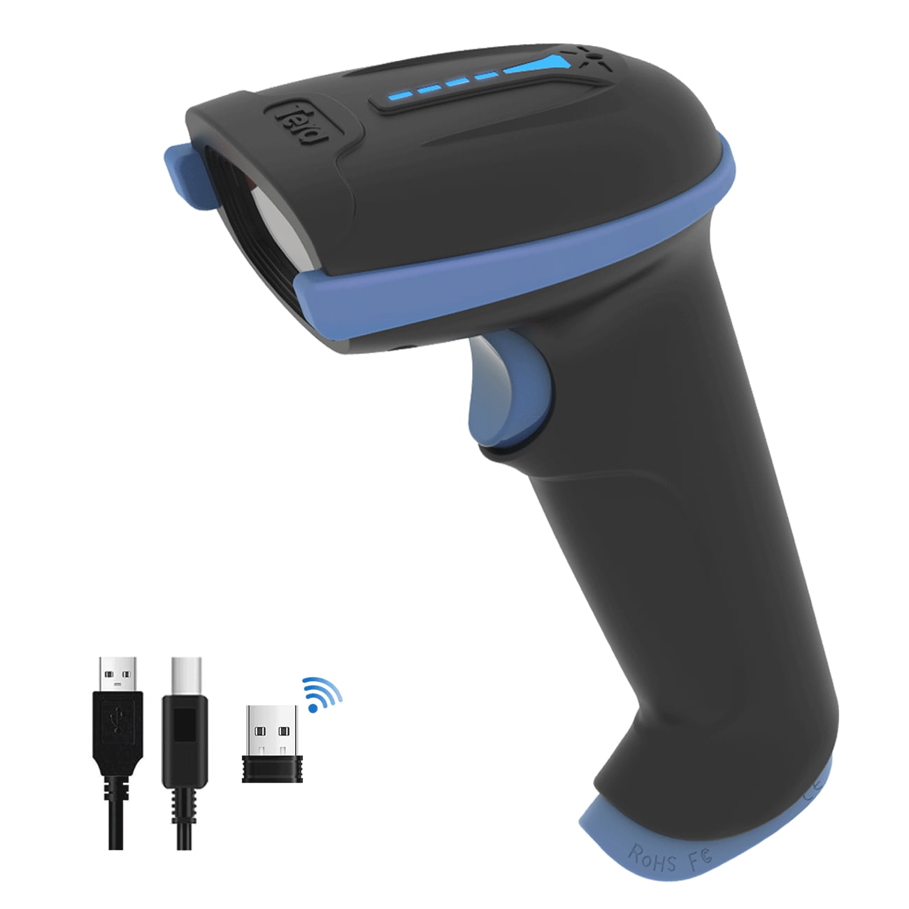 Tera Barcode Scanner Wireless and Wired with Battery Level Indicator 1D ...