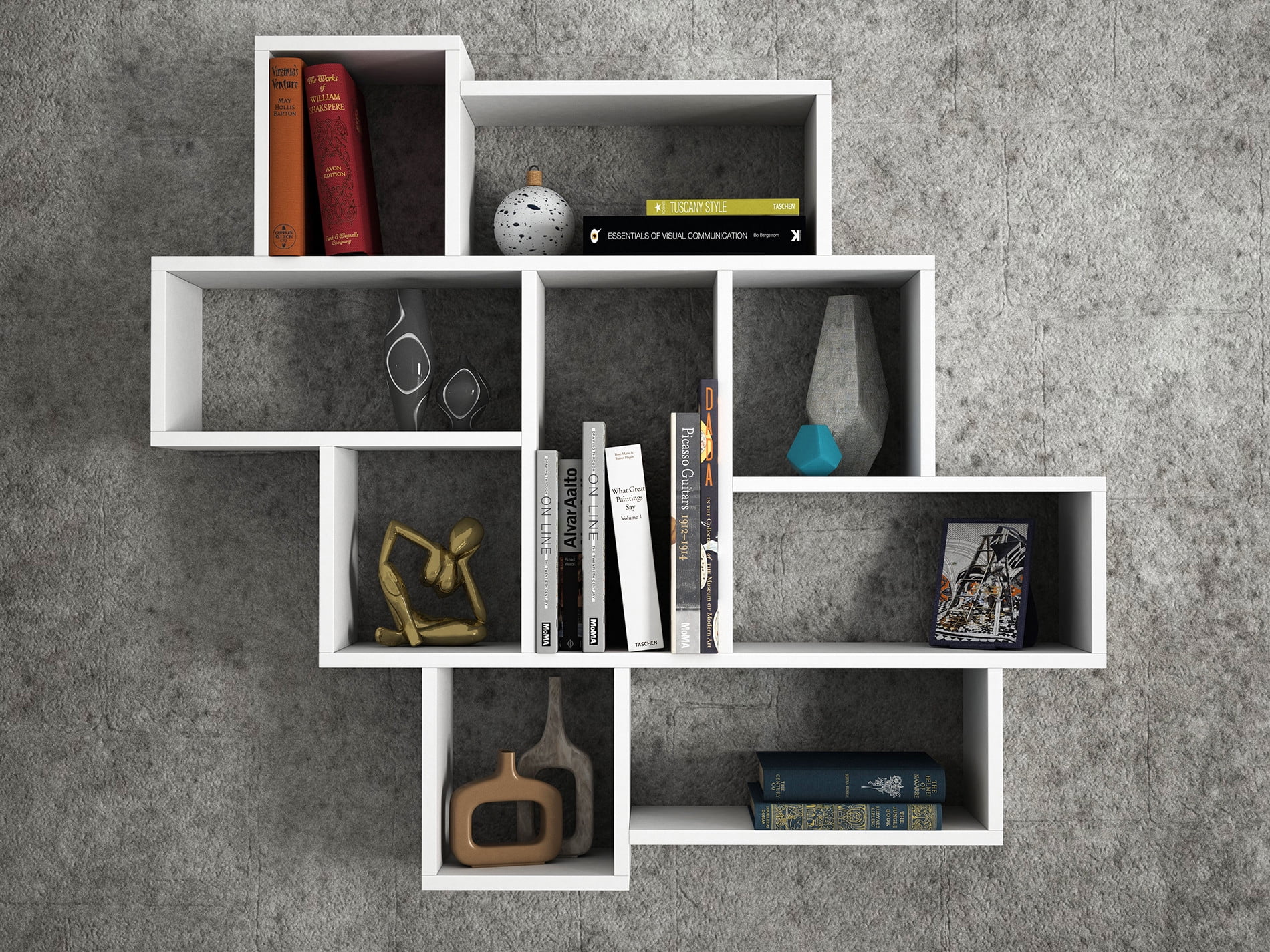 Tera Home - Parola - White Wall Shelf - Walmart.com