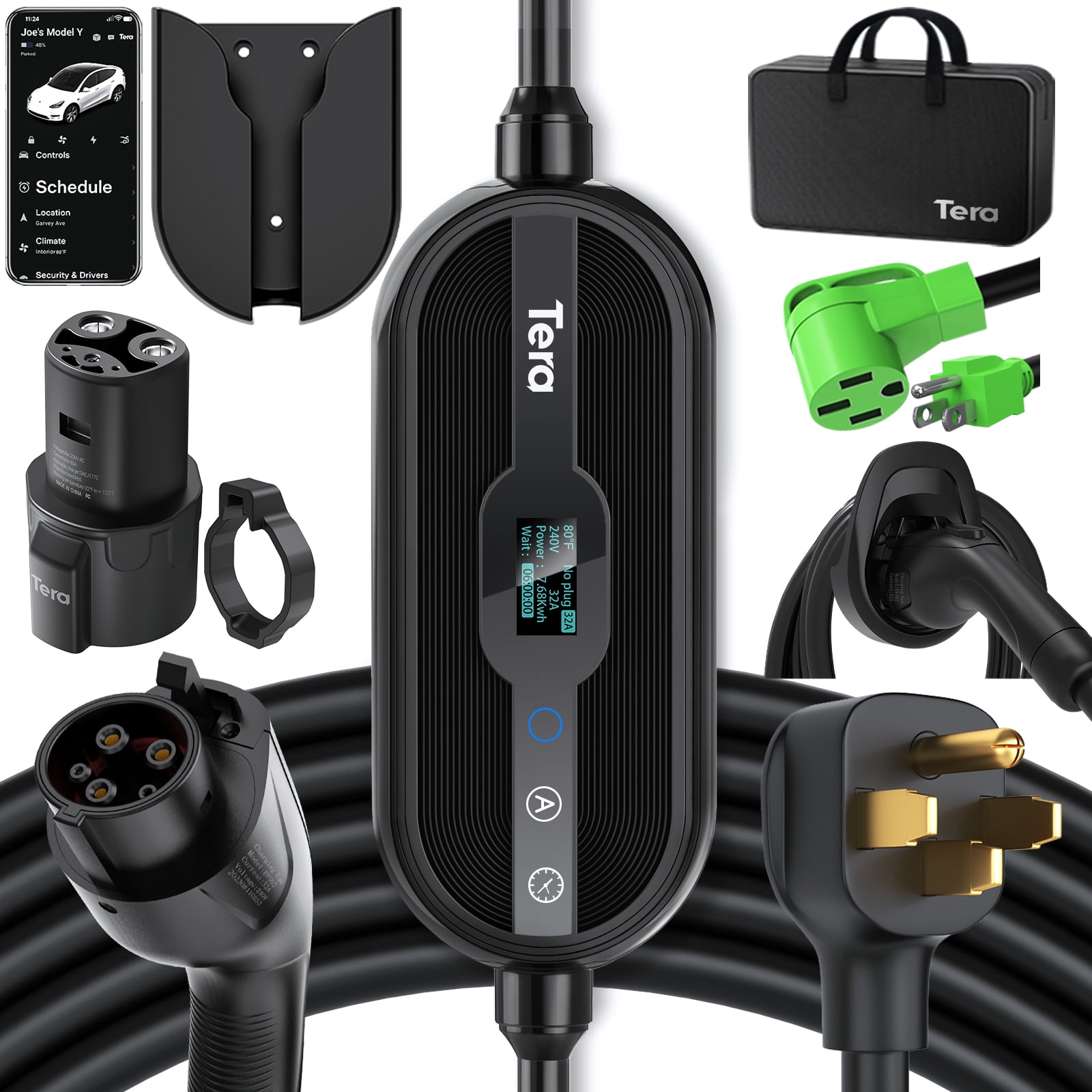 Primecom Level 2 Ev Charger 220 240v Portable Evse Electric Vehicle