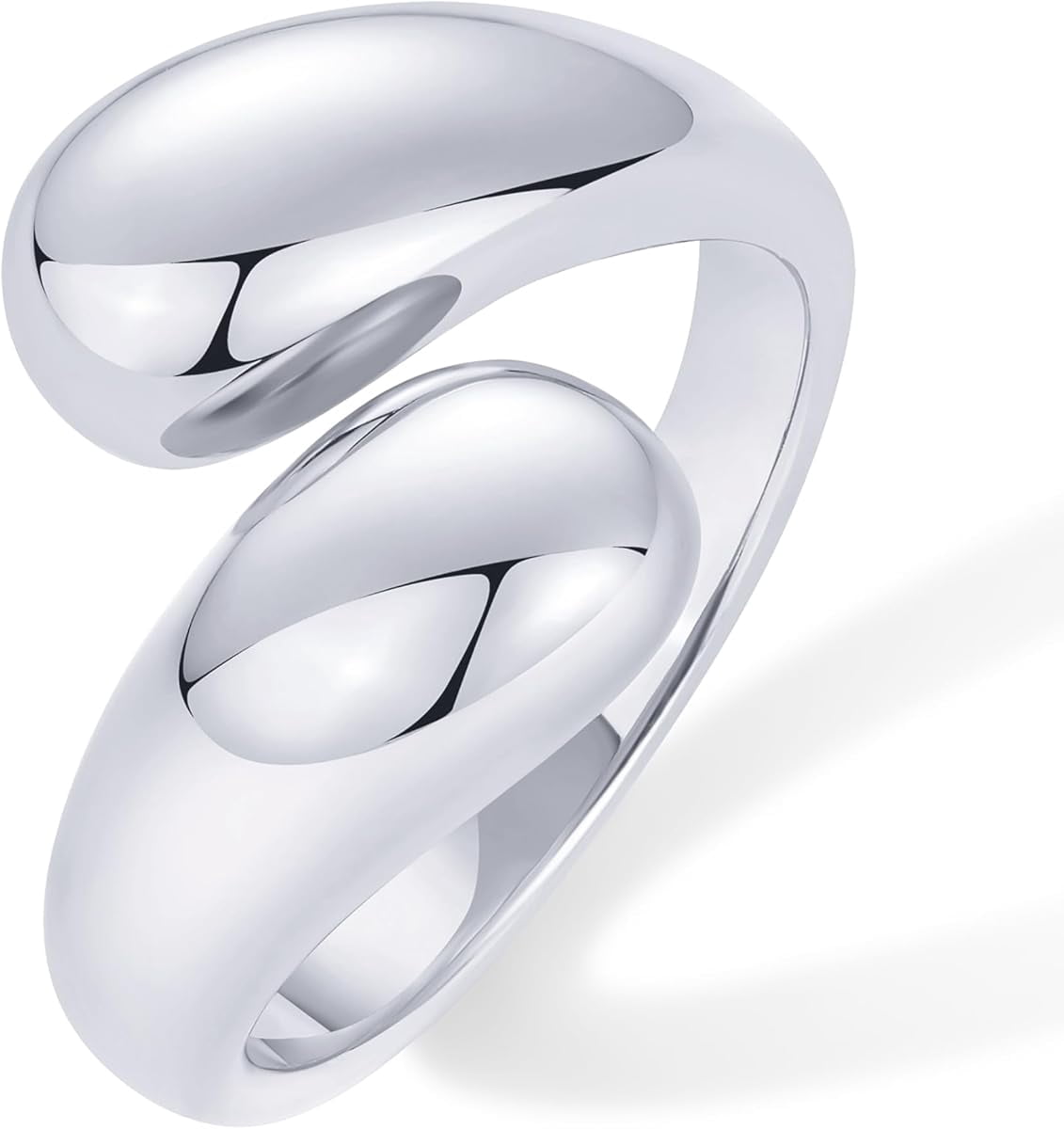 Terandius 14K Gold Plated Chunky Open Twist Stackable Rings for Women ...