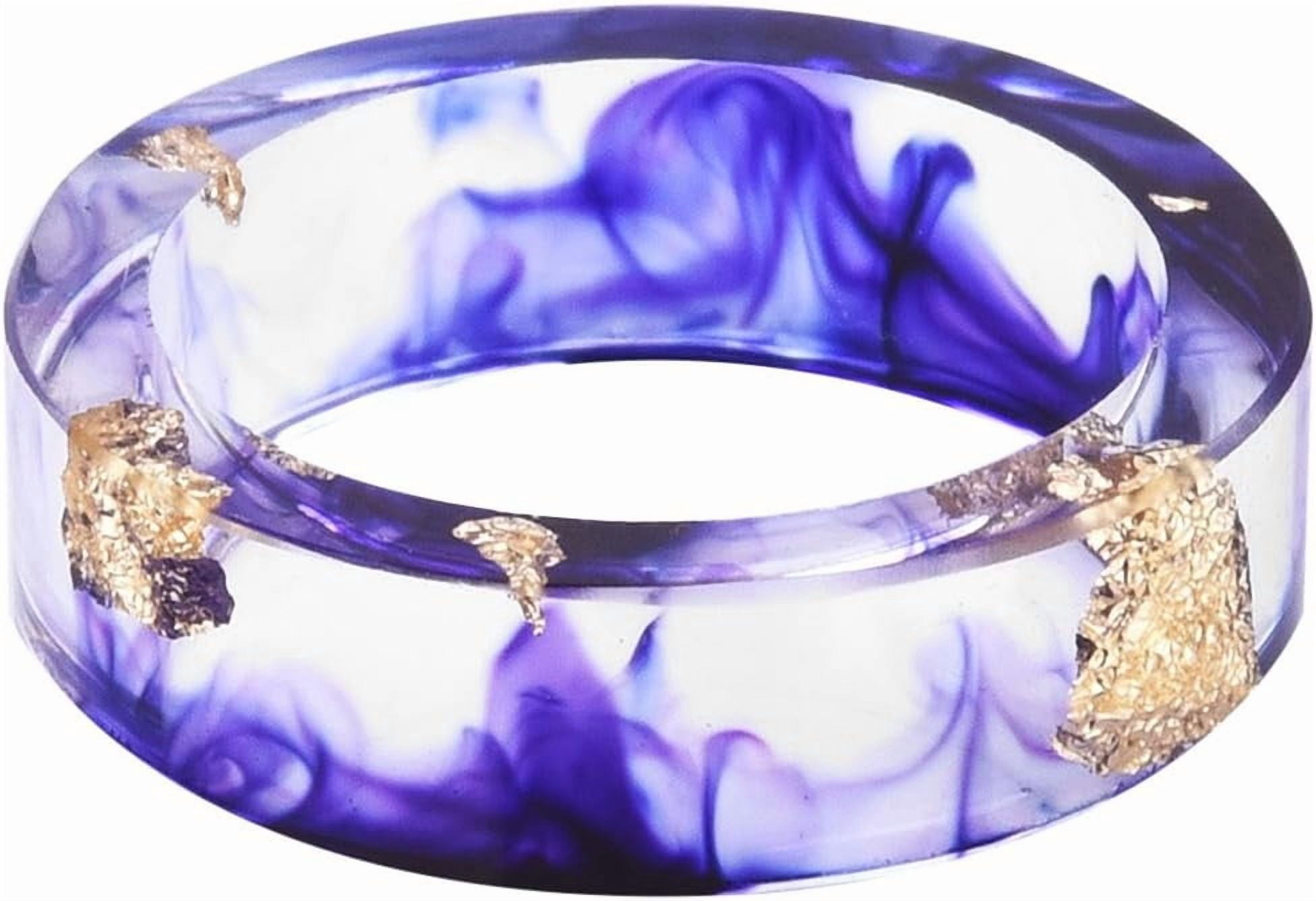 Terandius Jewelers 8mm Ocean Style Transparent Plastic Resin Wedding ...