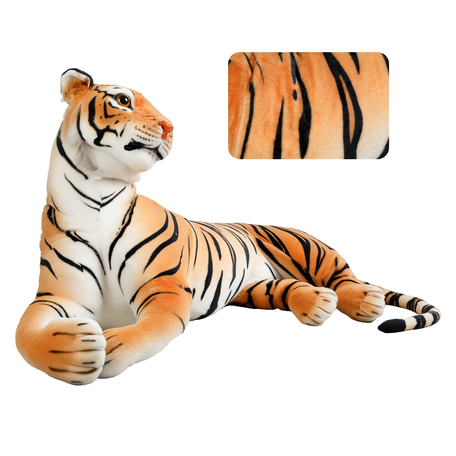 Tereitr Plush Toy Tiger, Tiger Pillow, Life Size Tiger Toy, Stuffed ...