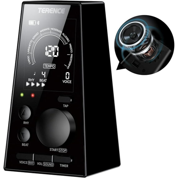 Terence Digital Metronome, Rechargeable, Adjustable Rhythm, Timer ...
