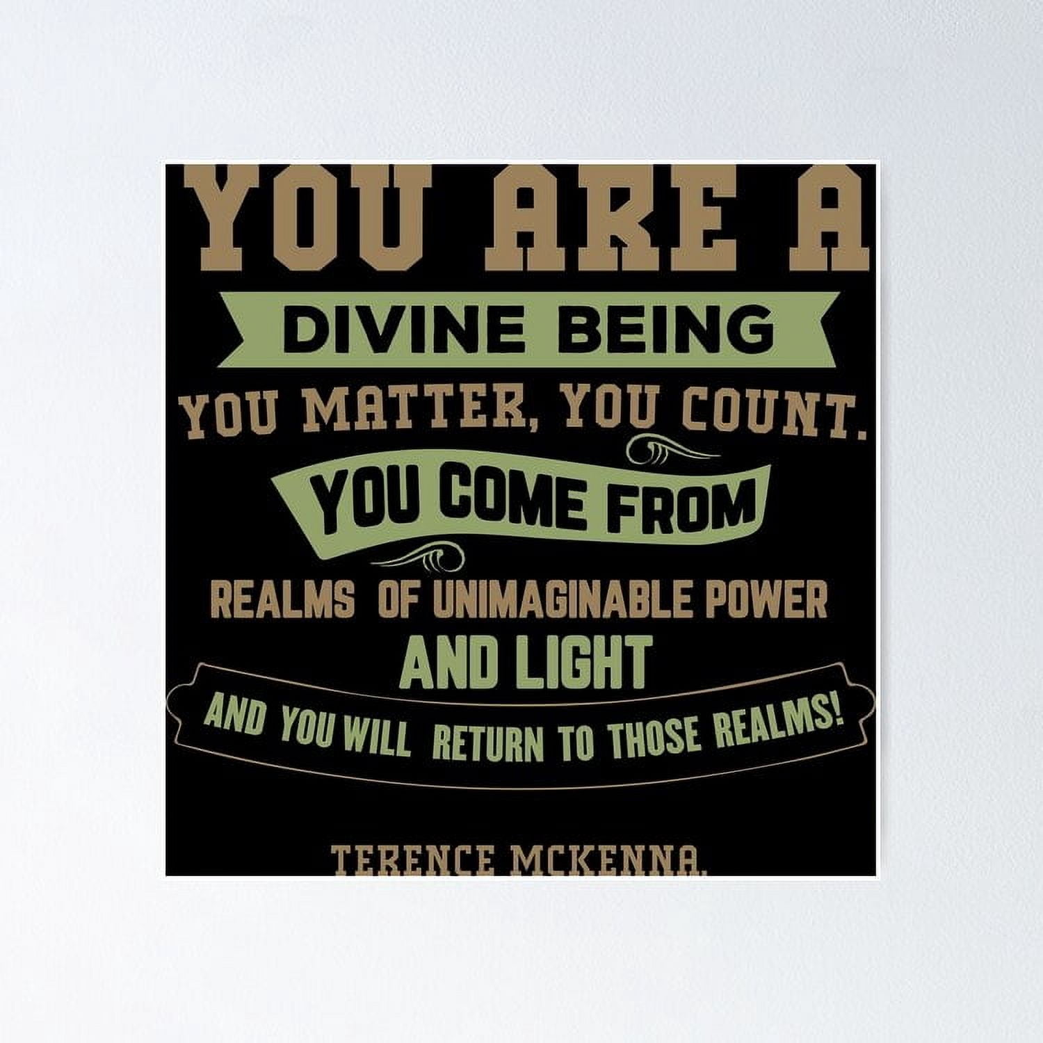 Terence McKenna , You Are A Divine Being! Art Inspirational Quote ...