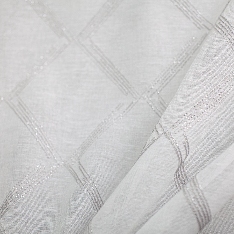 Teresa Fabric | Diamond Metallic Embroidered Sheer | Drapery & Curtain ...