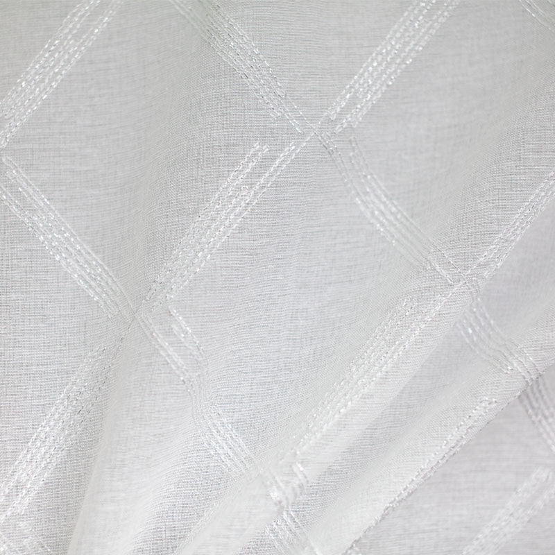Teresa Fabric | Diamond Metallic Embroidered Sheer | Drapery & Curtain ...