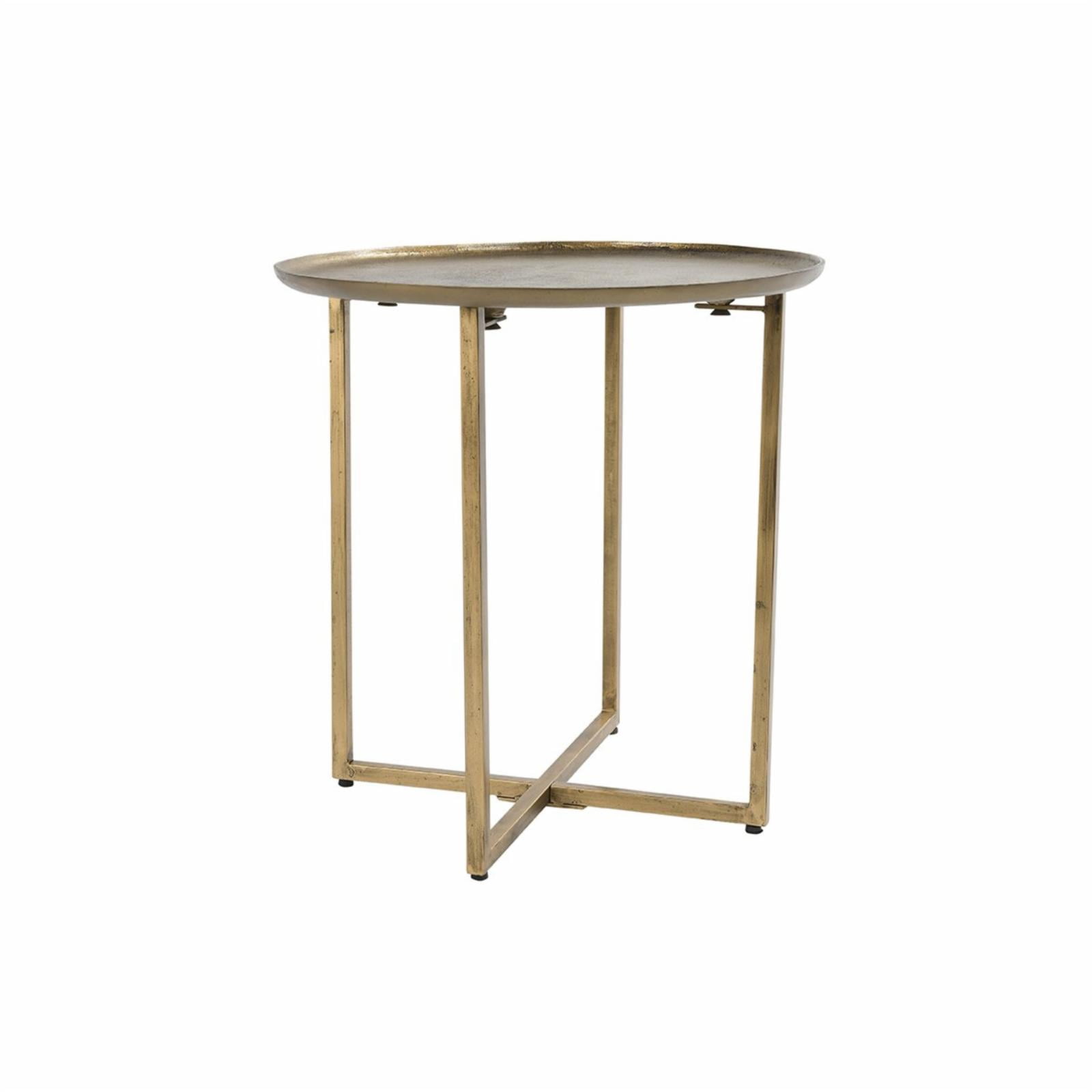 Kosas Home Terina Living Room Edge Side End Table, Golden Bronze ...