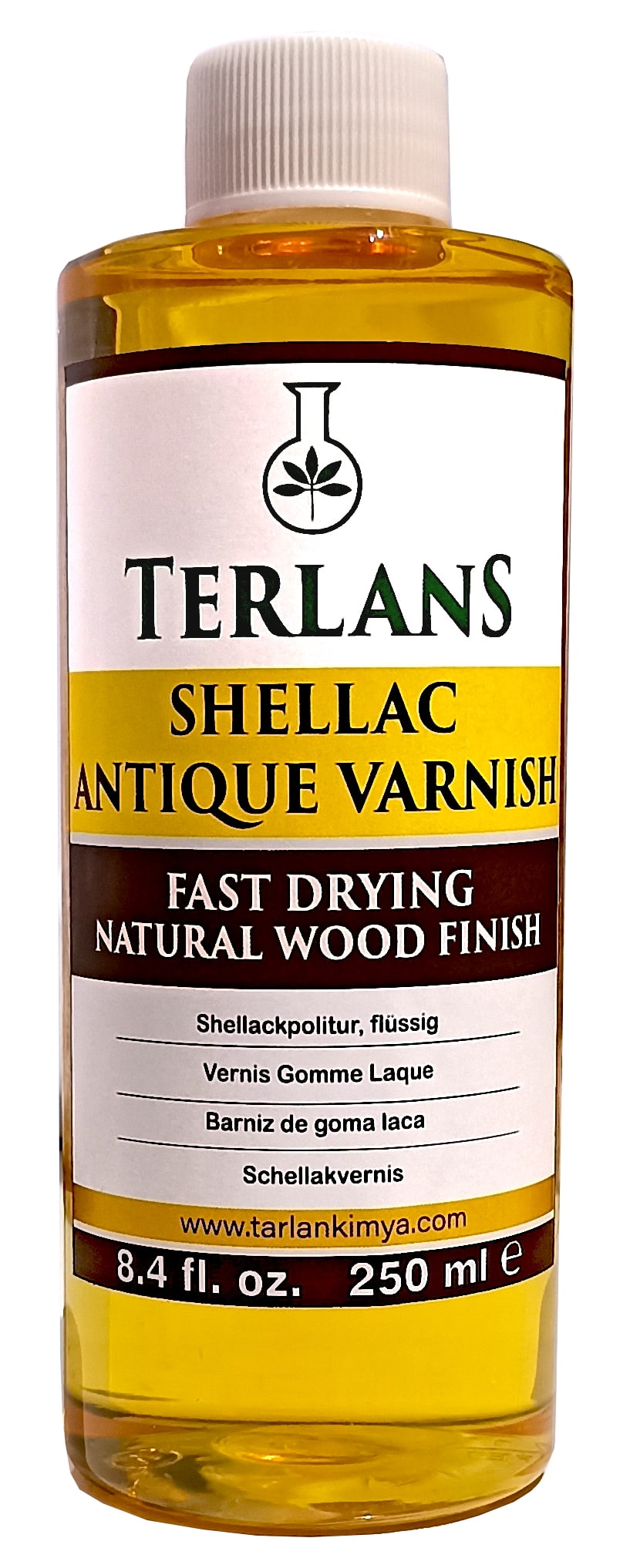 Terlans Shellac Liquid Blonde 8.4 fl oz (250ml) Antique Varnish for ...