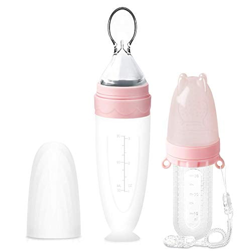 Termichy Baby Food Feeder Set, Silicone Pacifier Feeder and Squeeze ...