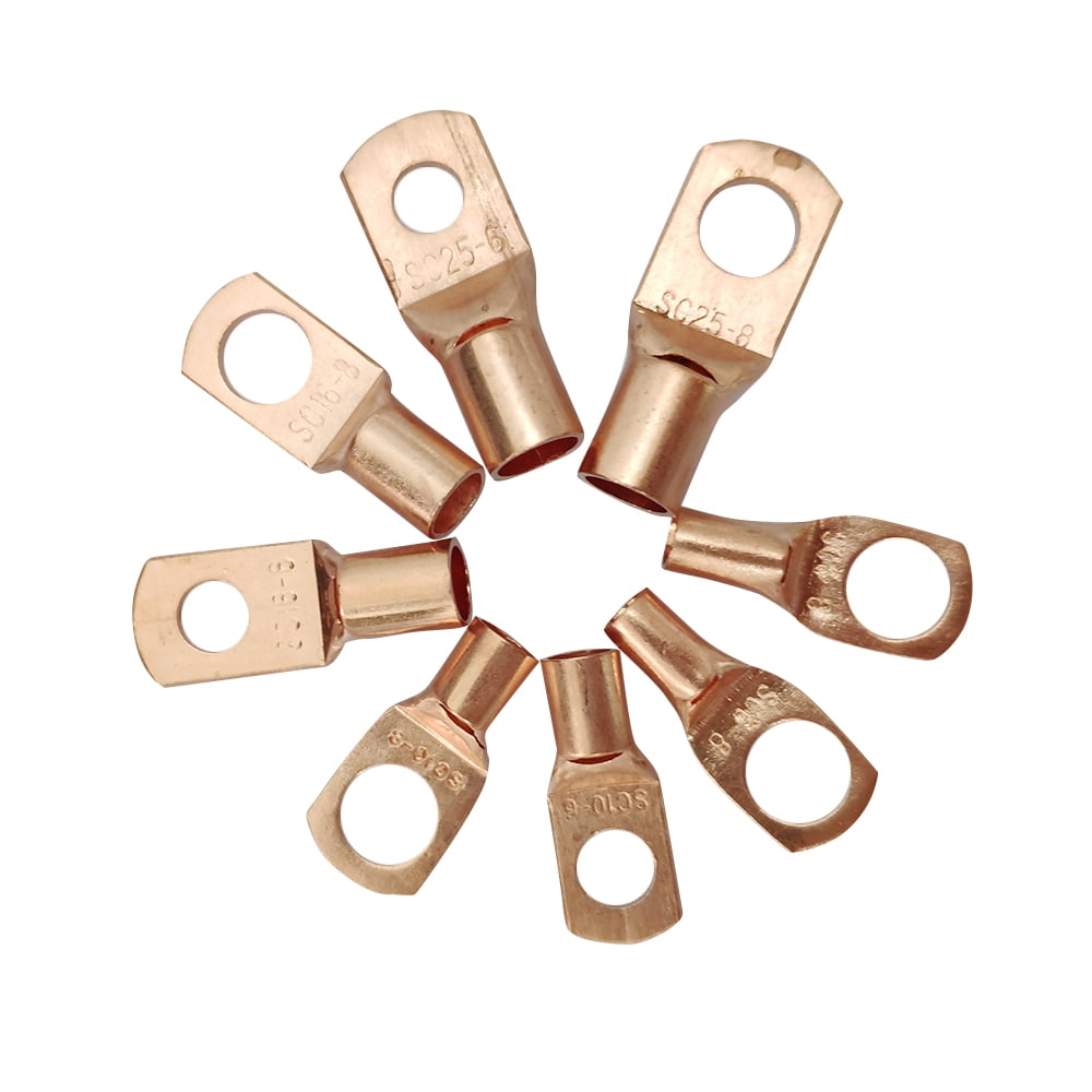Terminal 130Pcs/Box Copper Cable Lugs Heavy Duty Wire Lugs Terminal ...