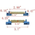 Terminal Block Blue Terminal Bus Bar 10 Positions Screw Brass Terminal ...