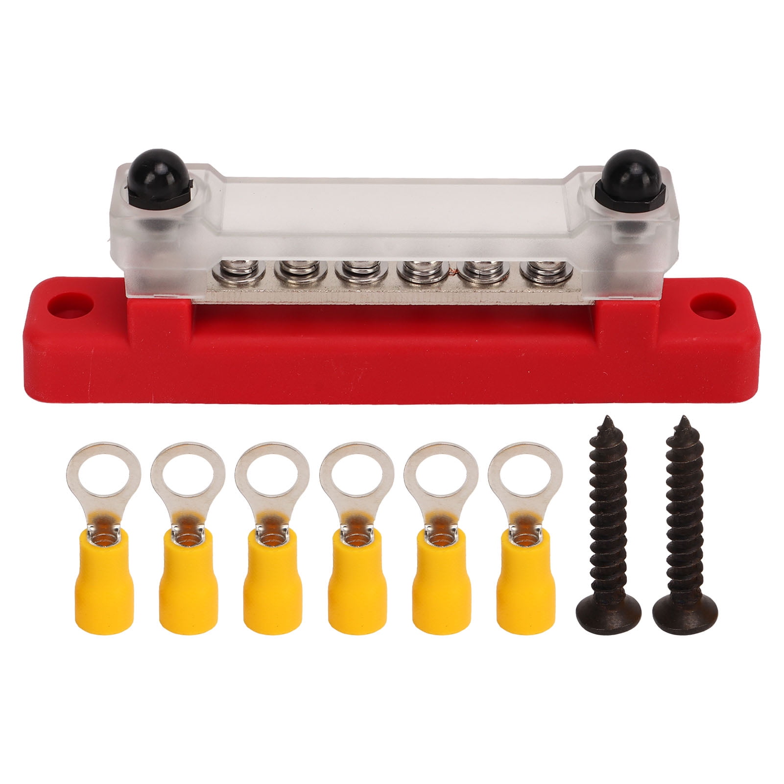 Terminal Bus Bar with Cover 6 Terminals 48V 150A Power Distribution ...