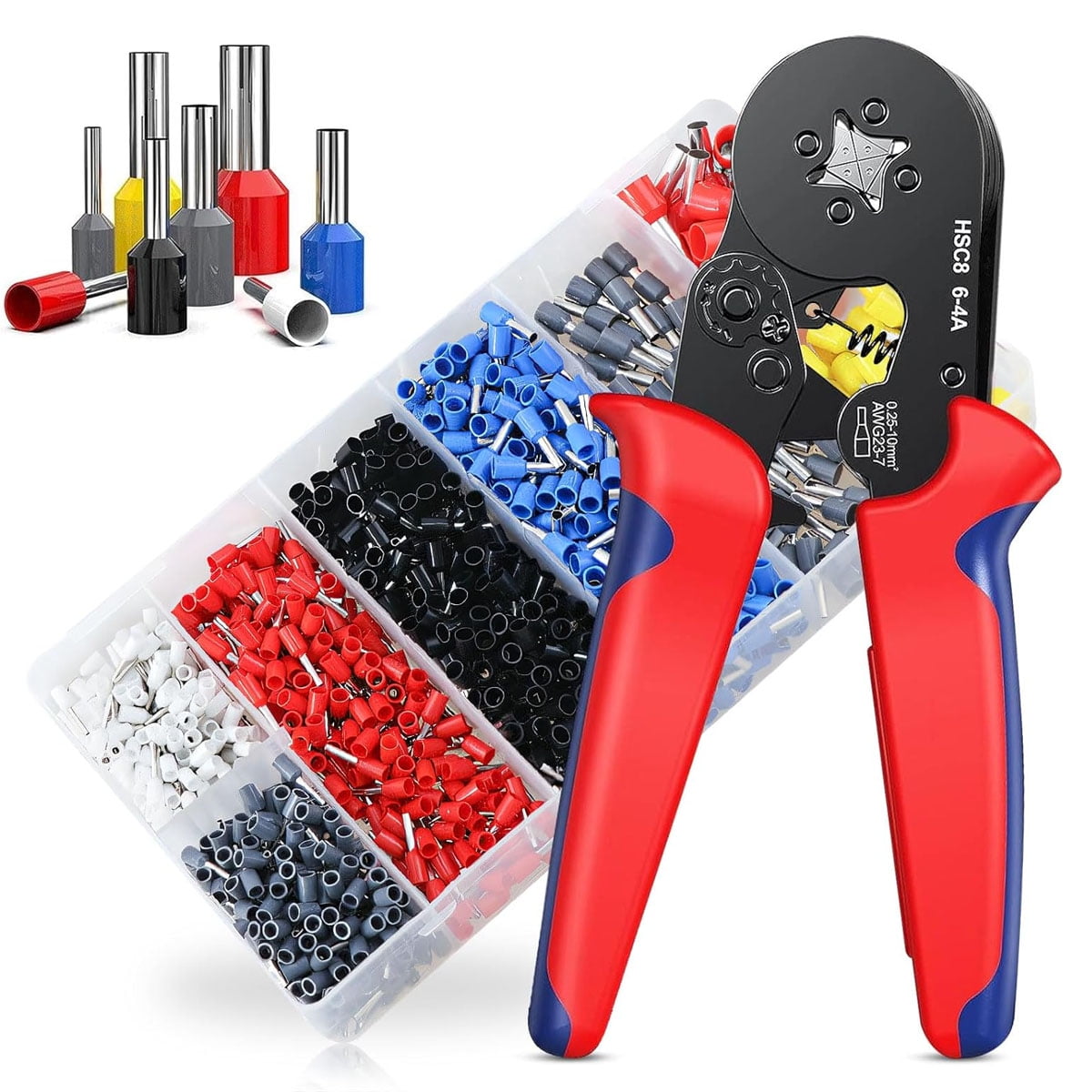 Terminal Crimper Kit 1250 Pieces, Crimping Pliers And Terminals For ...