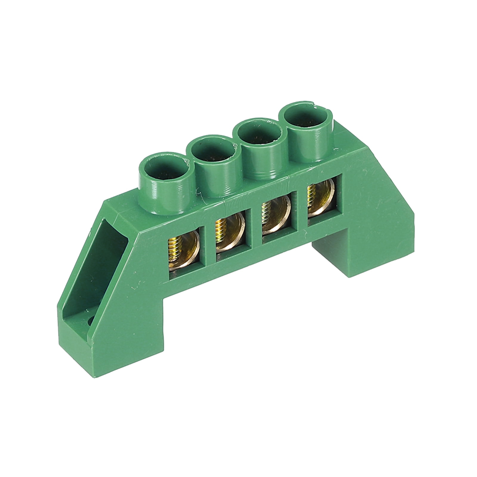 Terminal Grounding Bar Screw Block Barrier Brass Strip 4 Positions ...