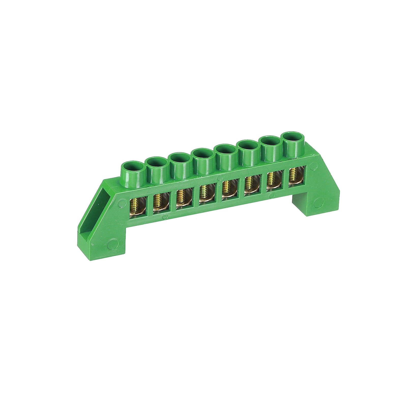 Terminal Grounding Bar Screw Block Barrier Brass Strip 8 Positions ...