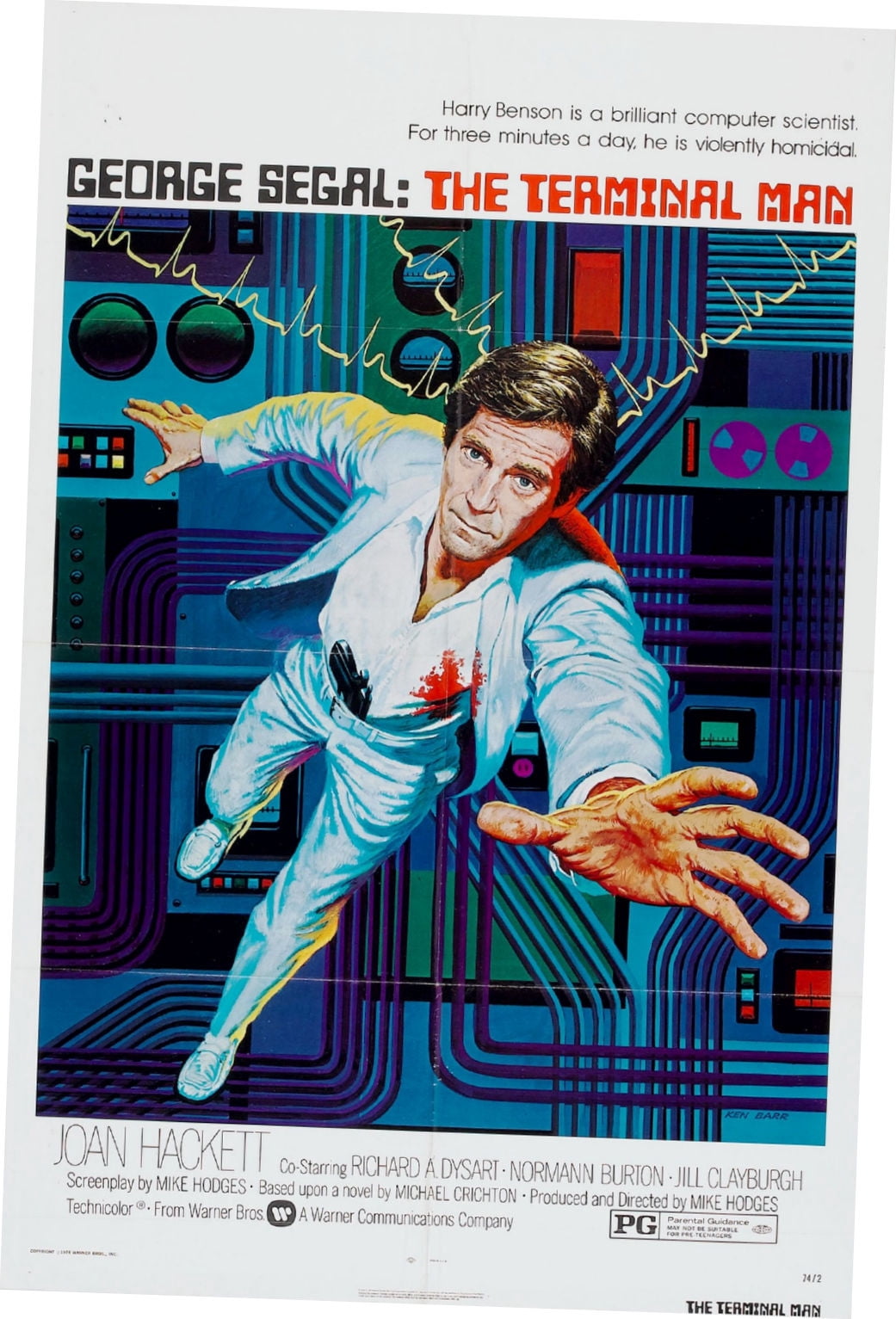 Terminal Man The Movie poster 12x16 Print on Metal Sign 12in x 16in ...