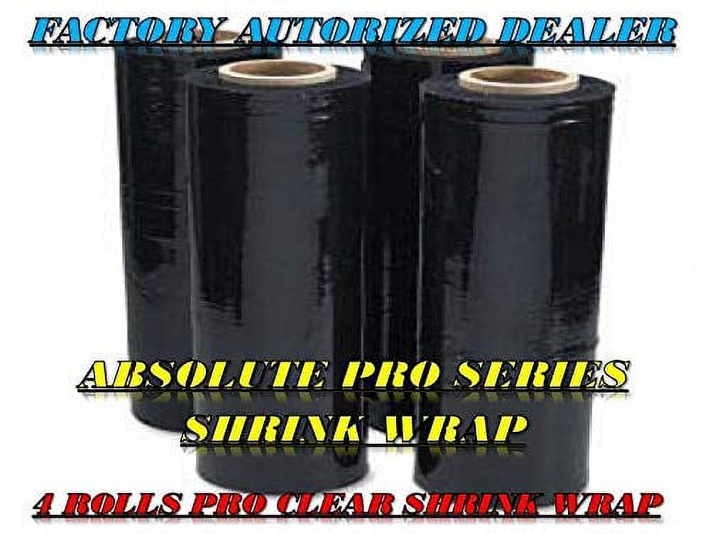 Terminal Pallet Shrink Wrap 18" , 1100' Square 80 Gauge 4 Rolls Black ...