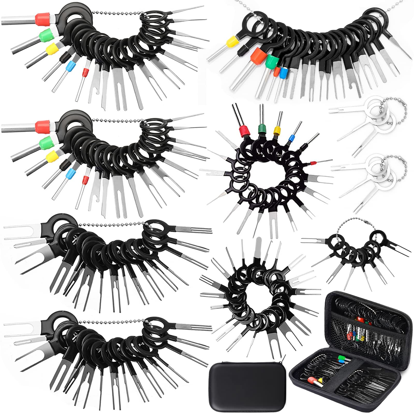 Terminal Removal Tool Kit,140 Pcs pin Terminal Extractor Kit for Car ...