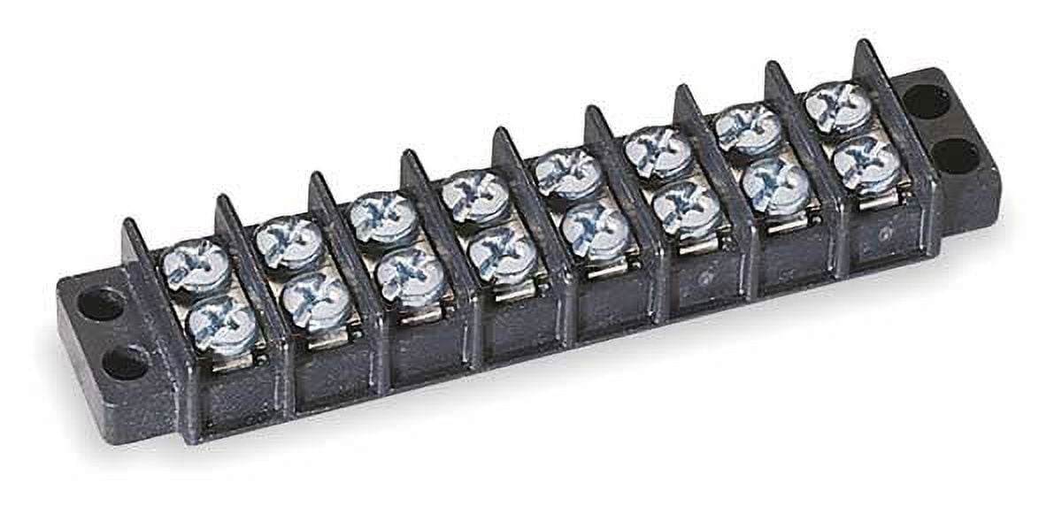 Terminal Strip, 8 Pole, 2 Row, 30 A, 600 V AC, 10 AWG, Screw ...
