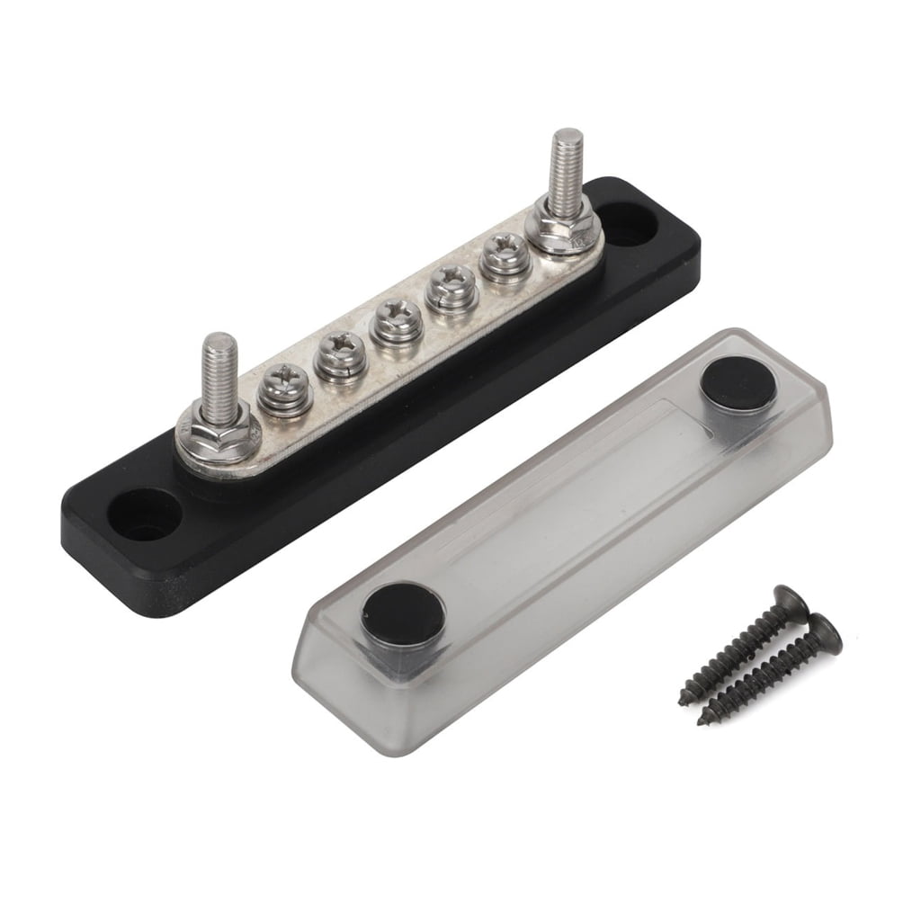 5 Terminals Bus Bar Terminals Block 100A 48V Brass Wire Screw Terminals ...