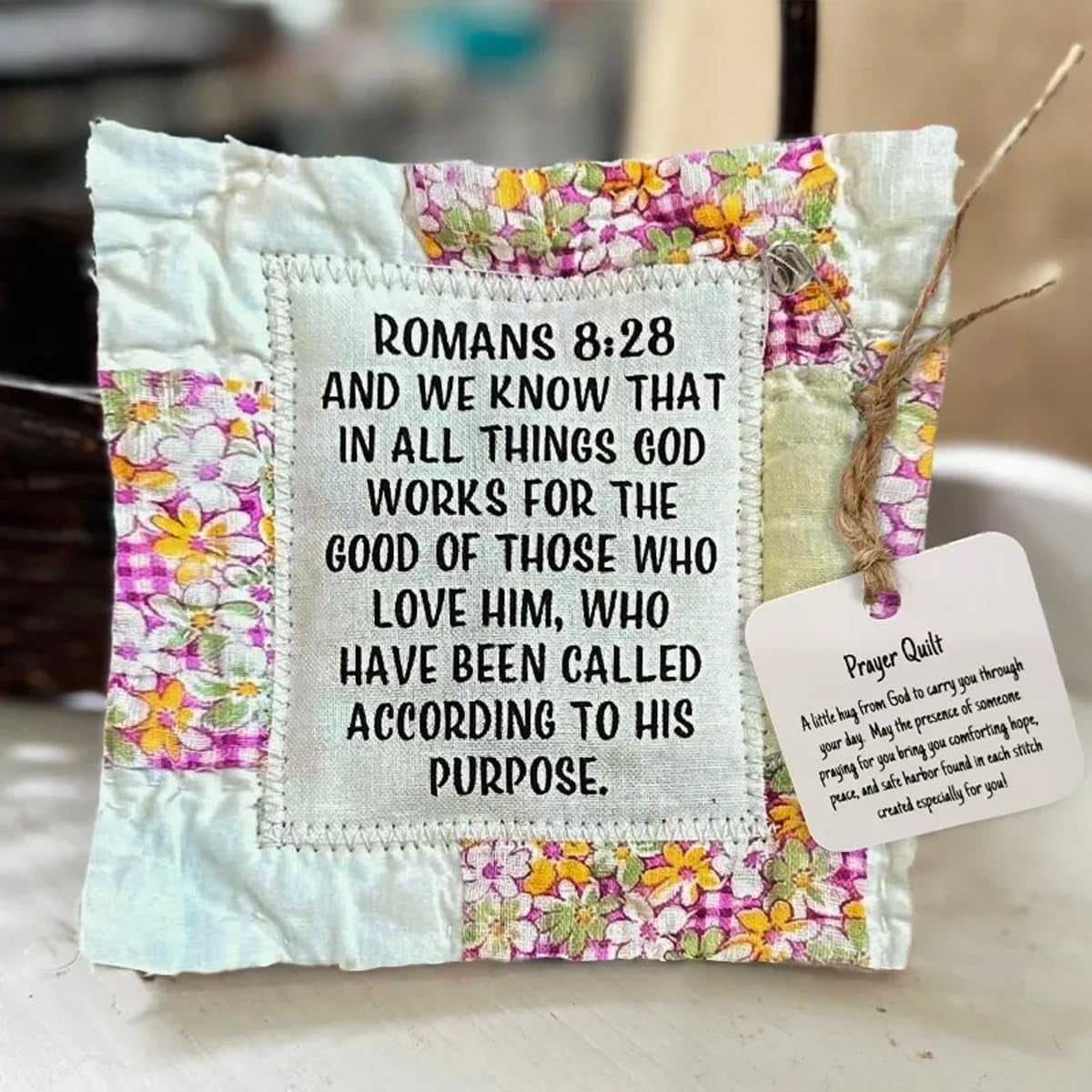 Terminatek Mini Prayer Quilt with Cross Inside, Best Encouraged and ...