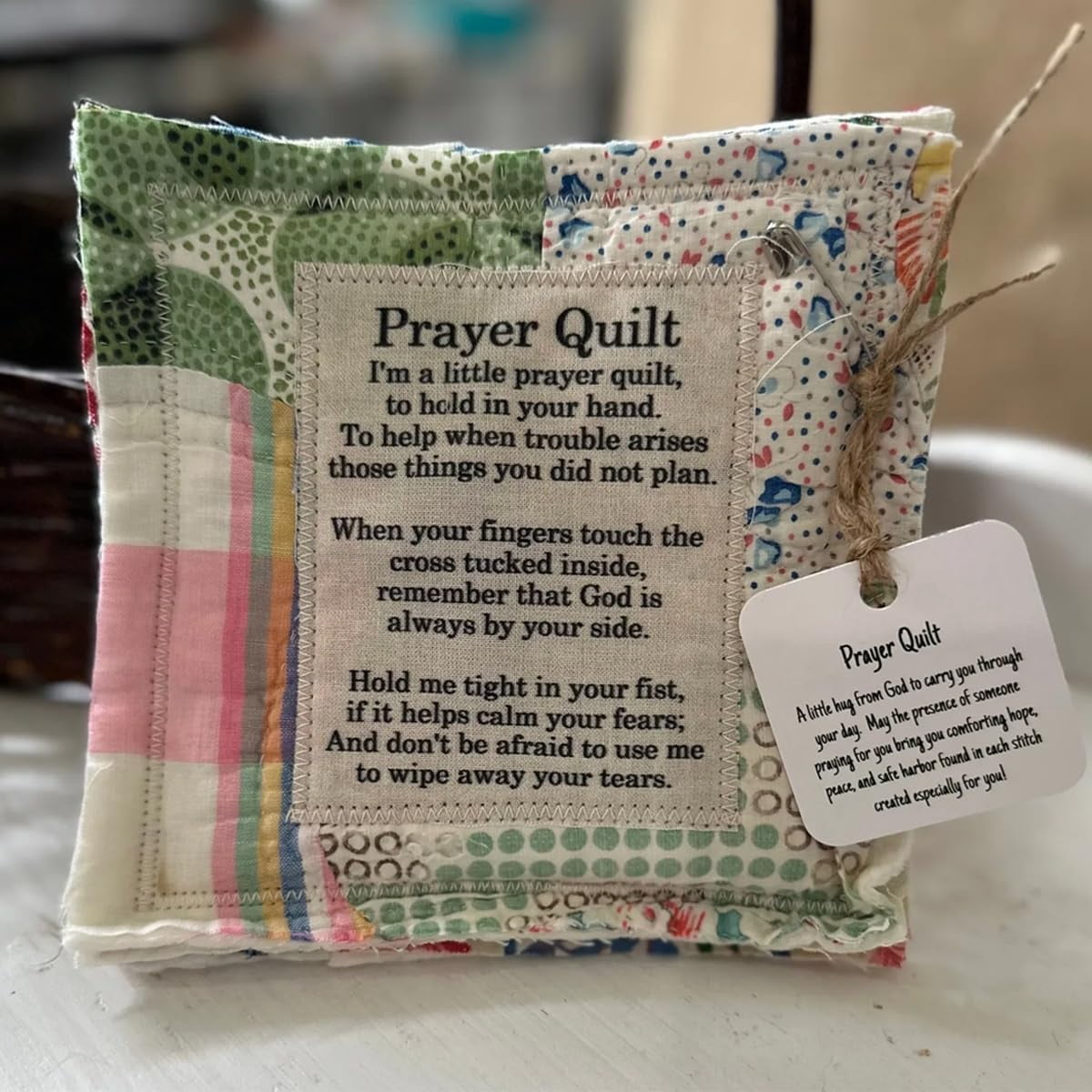 Terminatek Mini Prayer Quilt with Cross Inside, Best Encouraged and ...