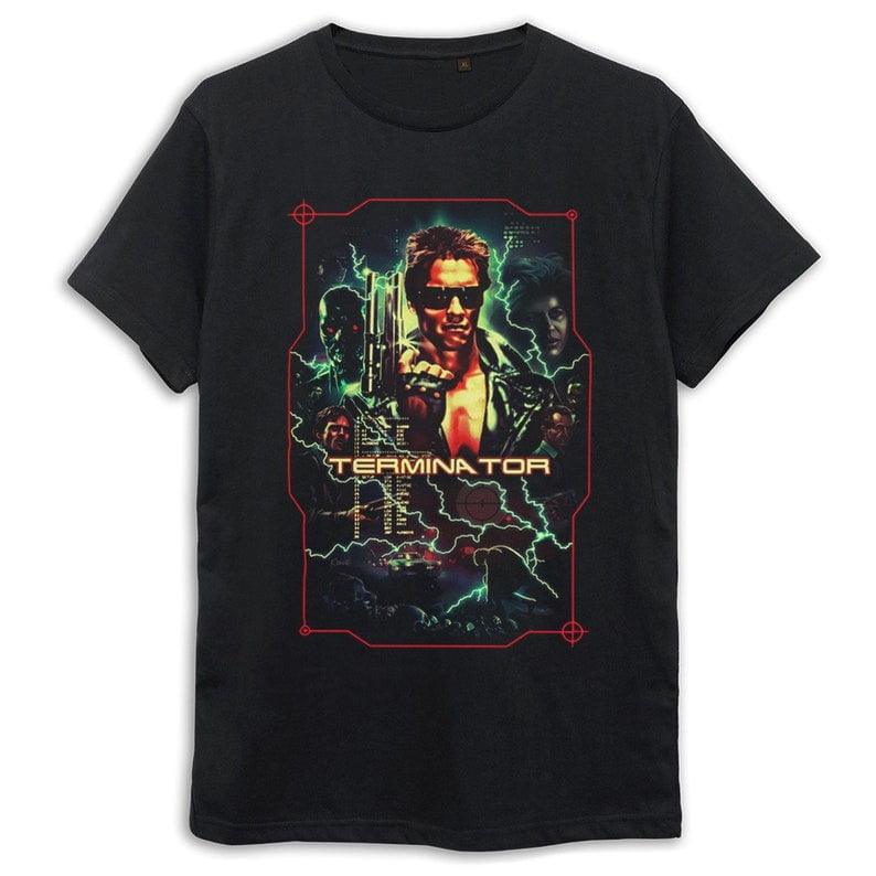 The Terminator 1984 Art Graphic T-Shirt – Arnold Schwarzenegger Classic ...