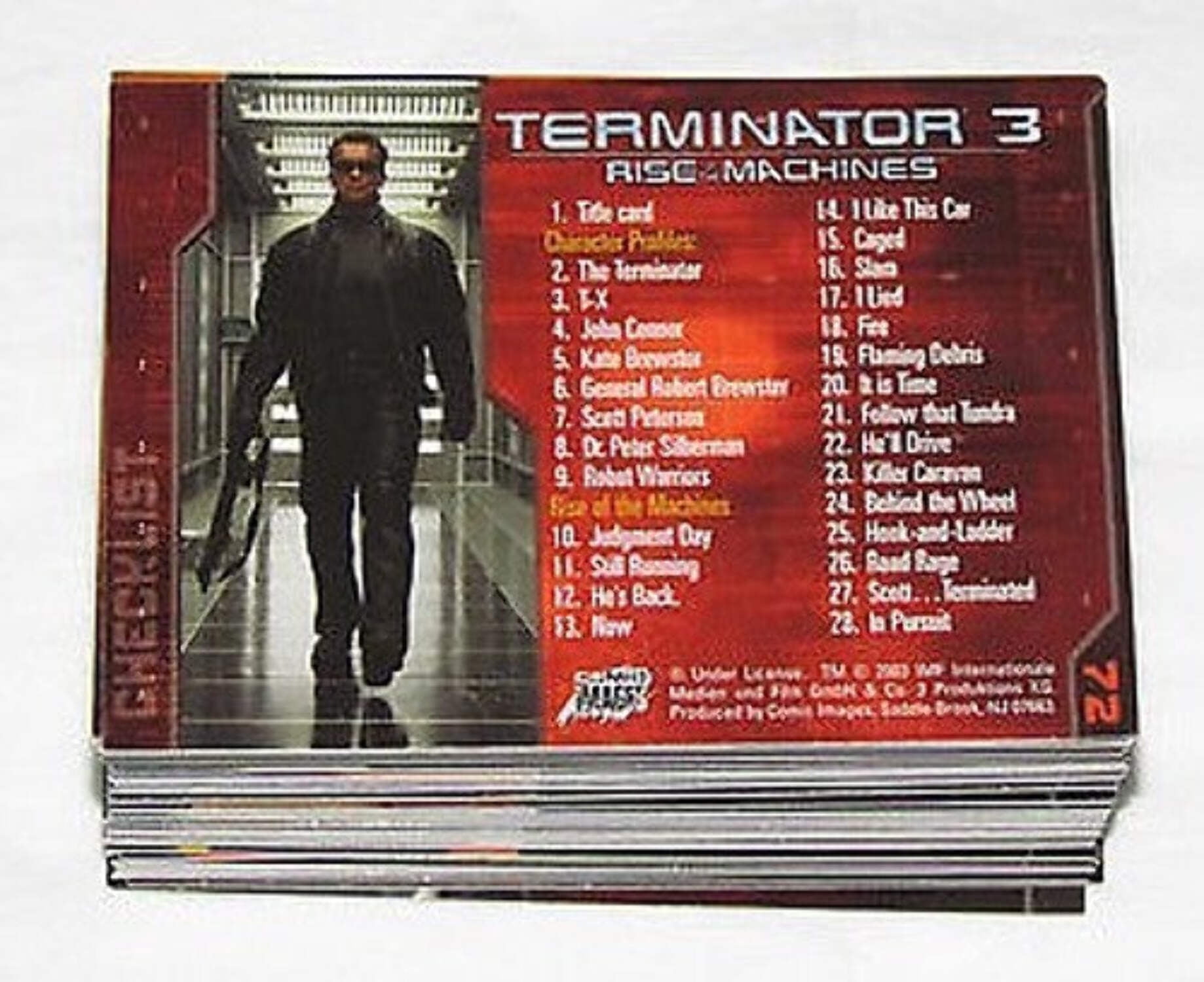 Terminator 3 Rise of the Machines movie 2003 Comic Images 72 card set ...