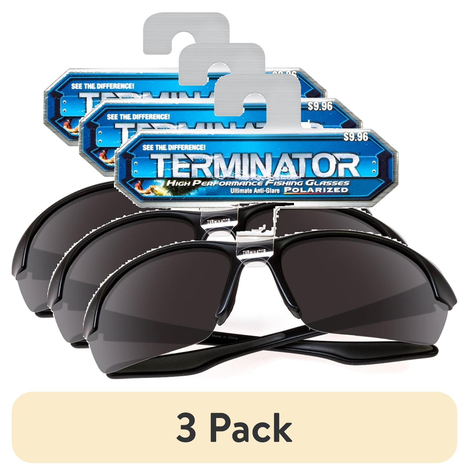 (3 pack) Terminator Polarized Outdoor Performance Sunglasses for Adults ...