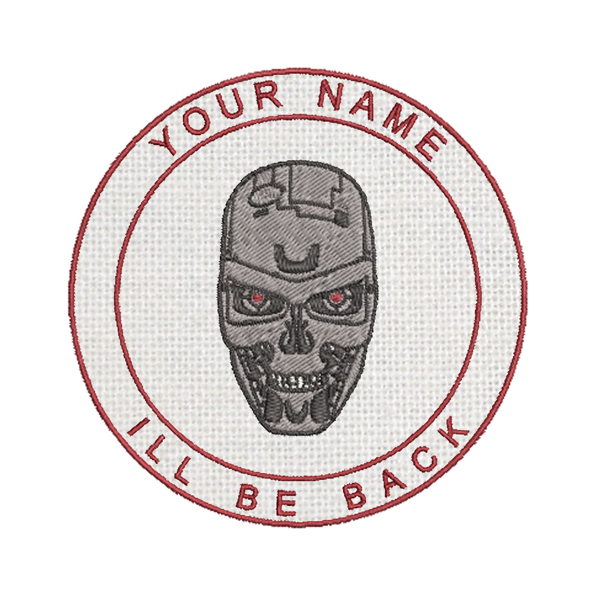 Terminator Robots Embroidered Patch Iron-On Applique, Cosplay Vest ...