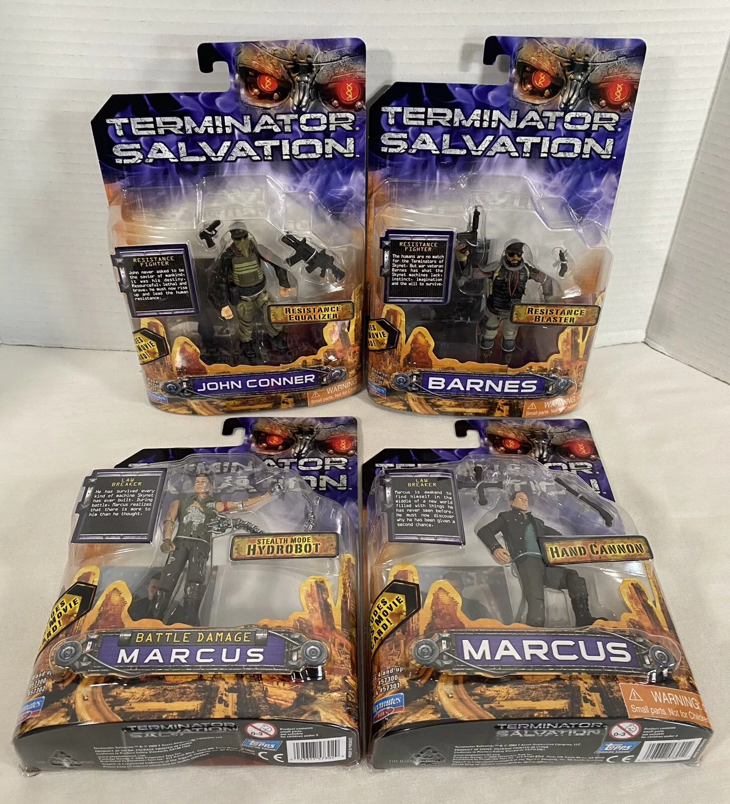 Terminator Salvation 3.75" Figure Lot 2009 Playmates Barnes John Connor ...