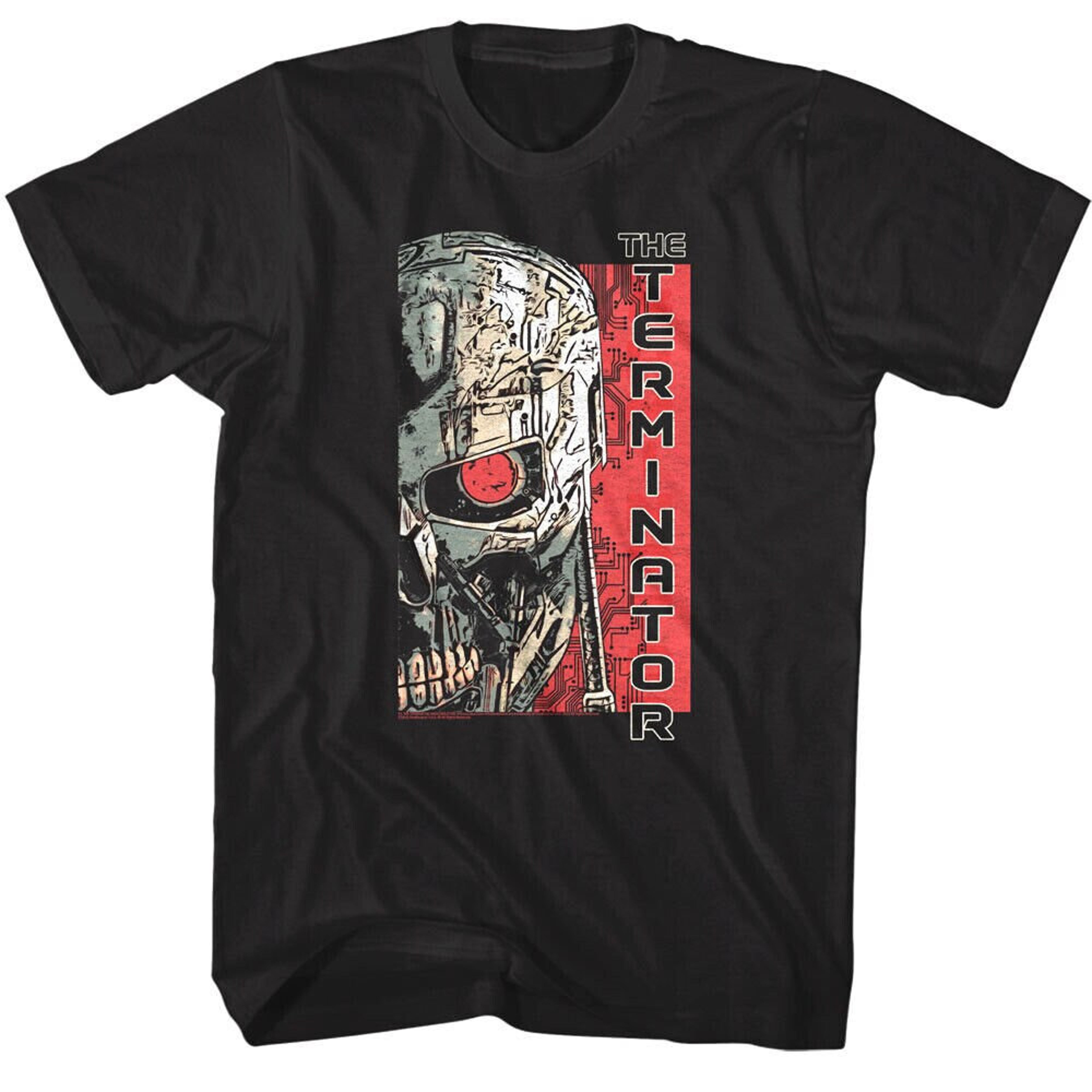 Terminator T Shirt Cyborg Comic Sketch T-800 Cyberdyne Robot Tees ...