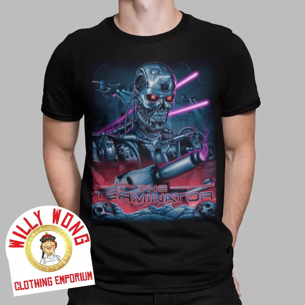 Terminator T-Shirt Retro Movie 80s Cyborg Cyberdyne Skynet Film Robot ...