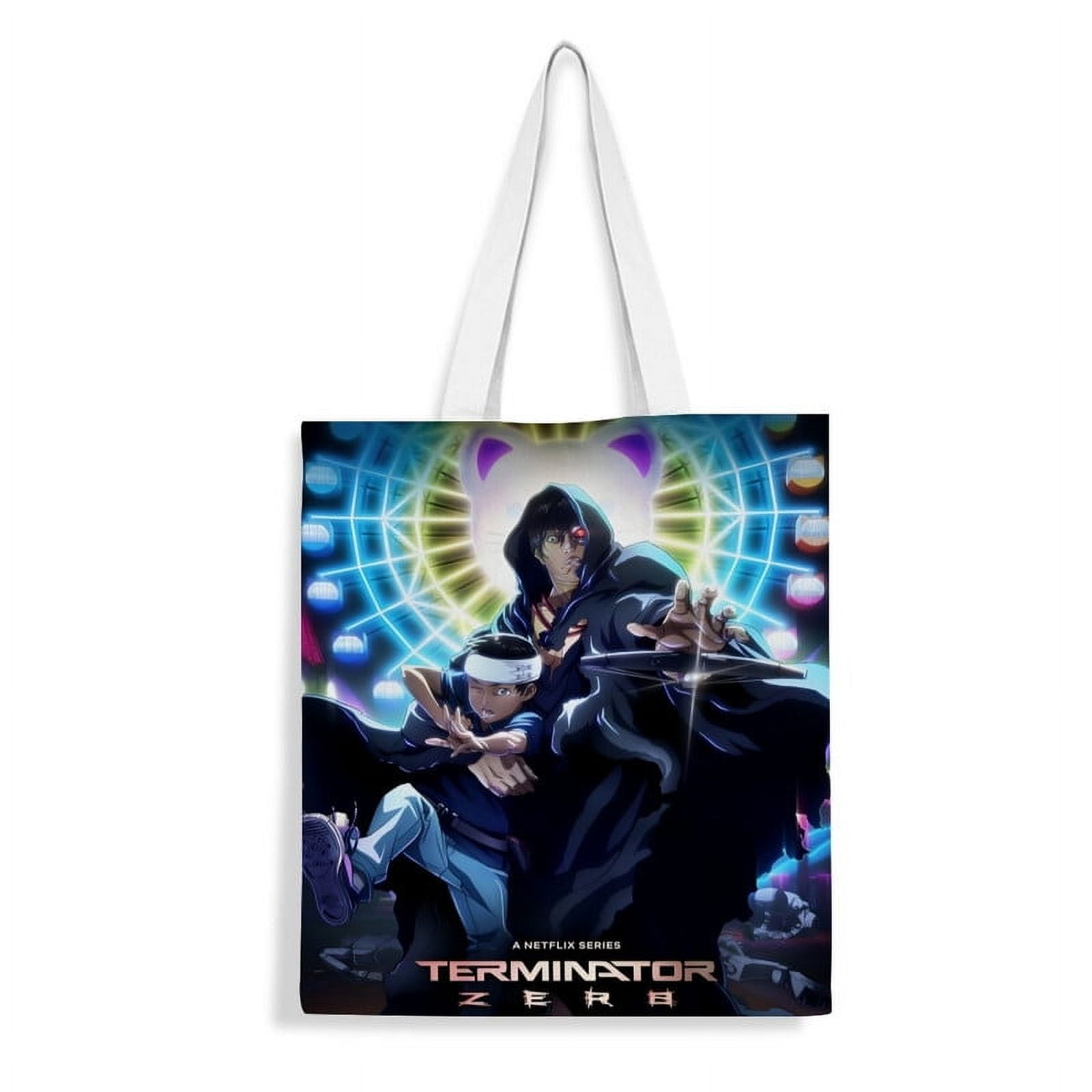 Terminator Zero canvas Tote Bag for Women Aesthetic Cute Cat Shopping ...
