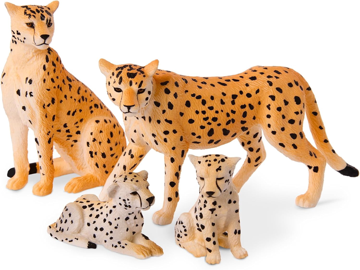 Terra by Battat – 4 Pieces Cheetah Family – 1 – 4-Inch Plastic Cheetah ...