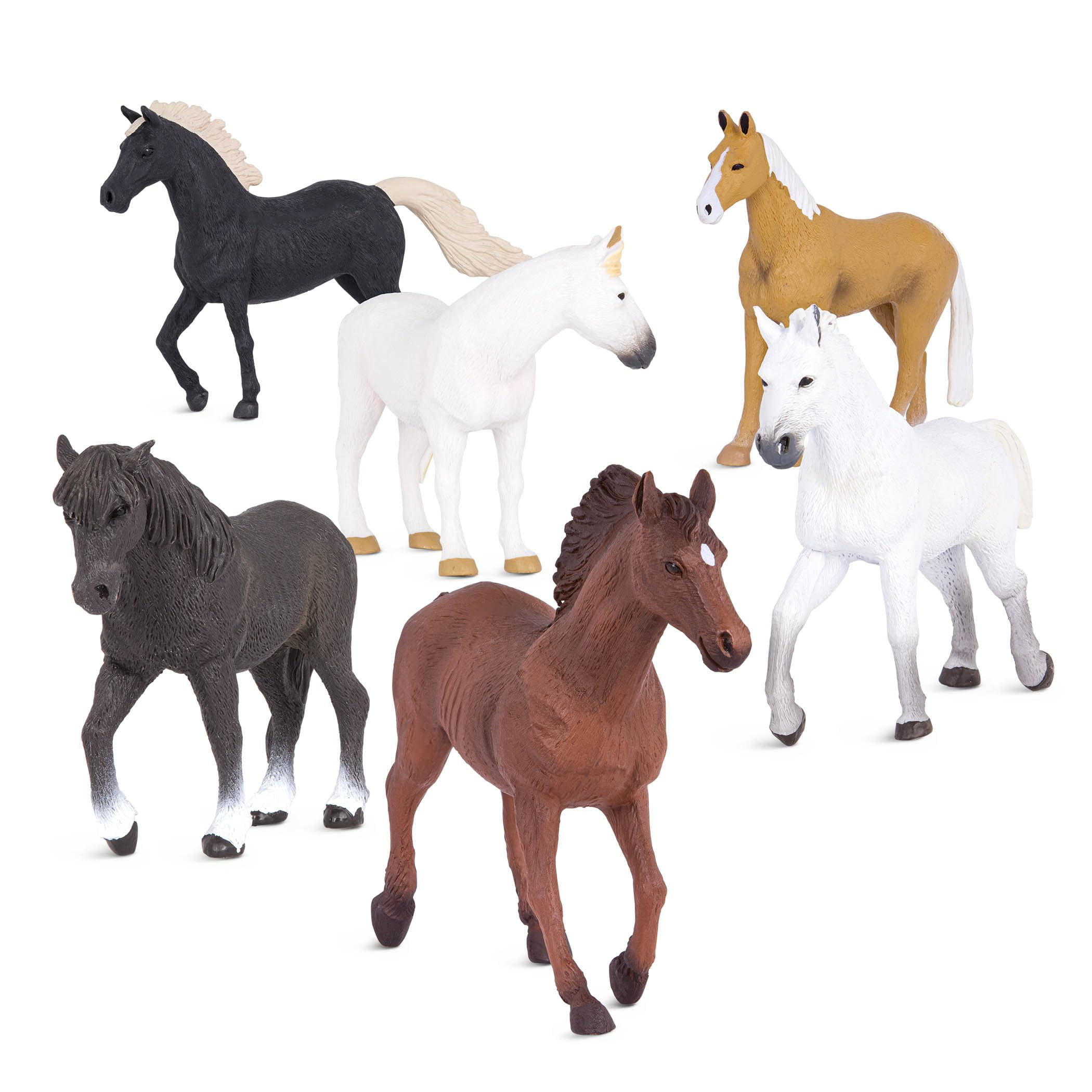 Terra by Battat 6 Pcs 6" Horse Toys Plastic Animal Figures Horses ...