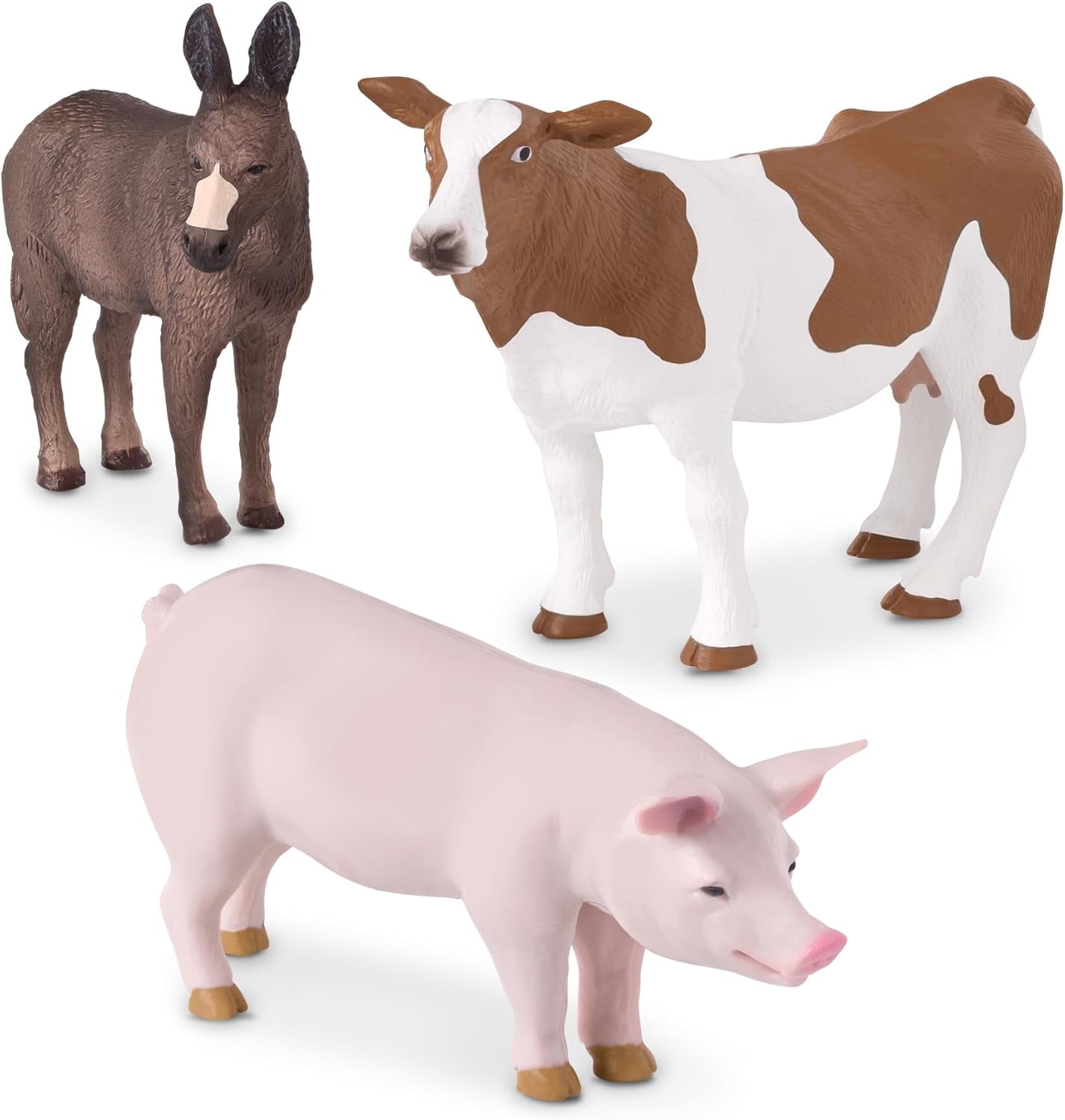 Terra by Battat – Animal Toys for Kids – 3 Farm Animal Figurines ...
