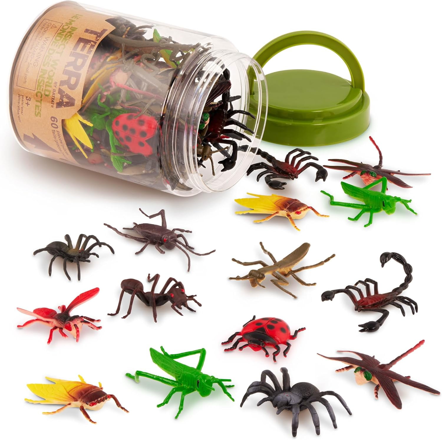 Terra by Battat – Toy Bugs & Insects Tube – 60 Mini Figures in 12 ...