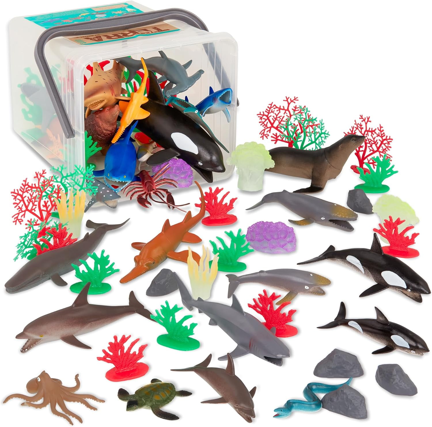 Terra by Battat – Toy Tropical Fish & Crabs – 60 Mini Figures in 12 ...
