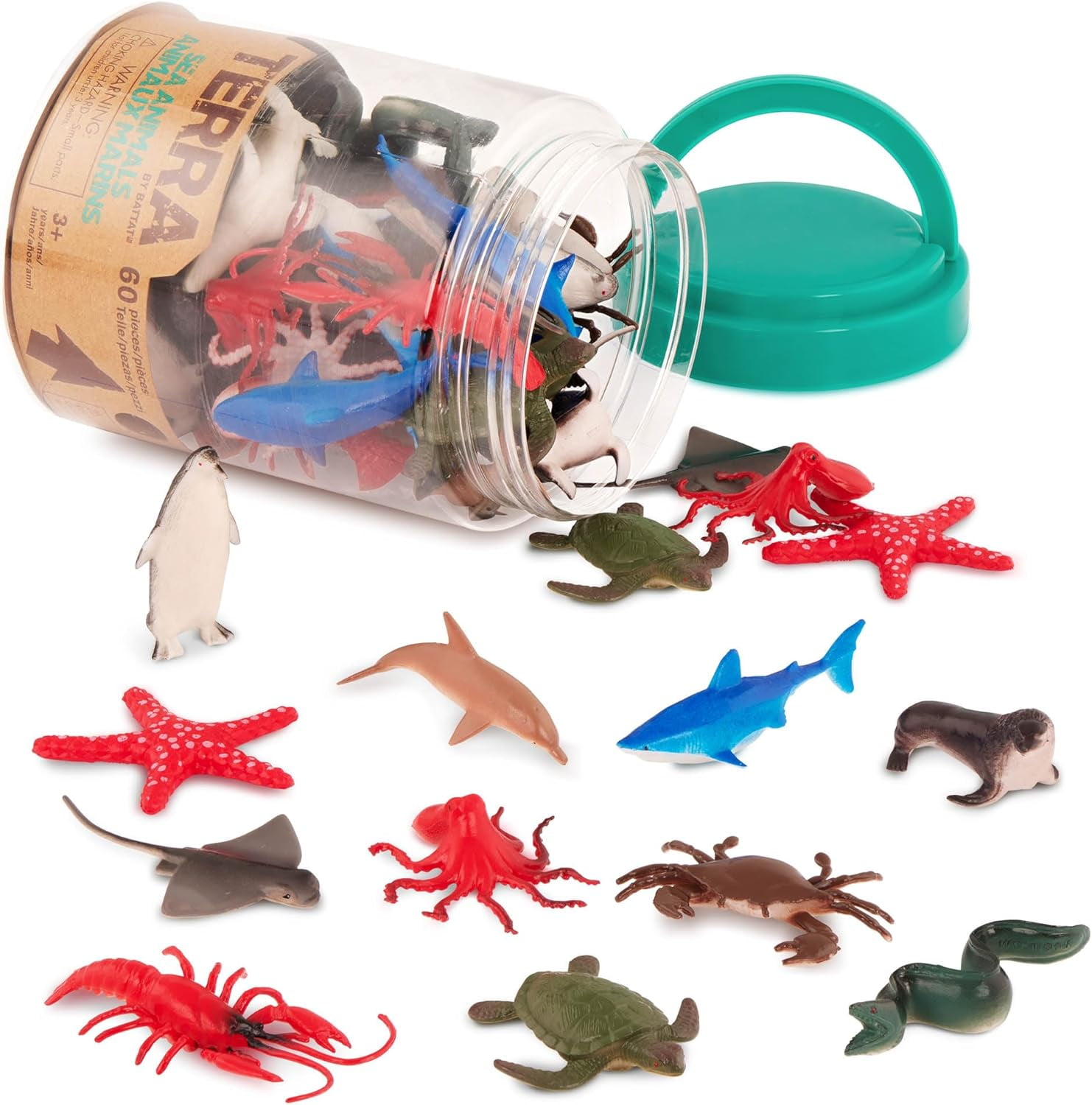 Tropical Fish & Crab Toys – Mini Plastic Ocean Animal Figurines for ...