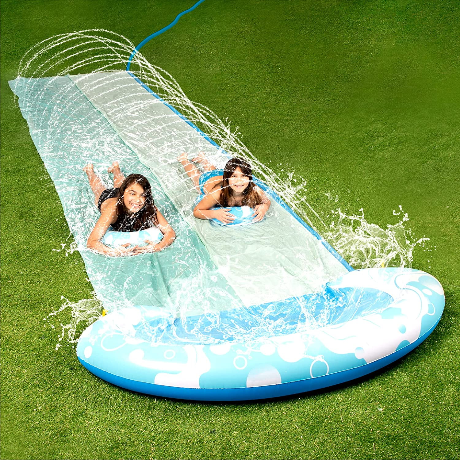Terra Bubble Slip and Slide Double Lane PVC Water Slide, 20ft - Walmart.com