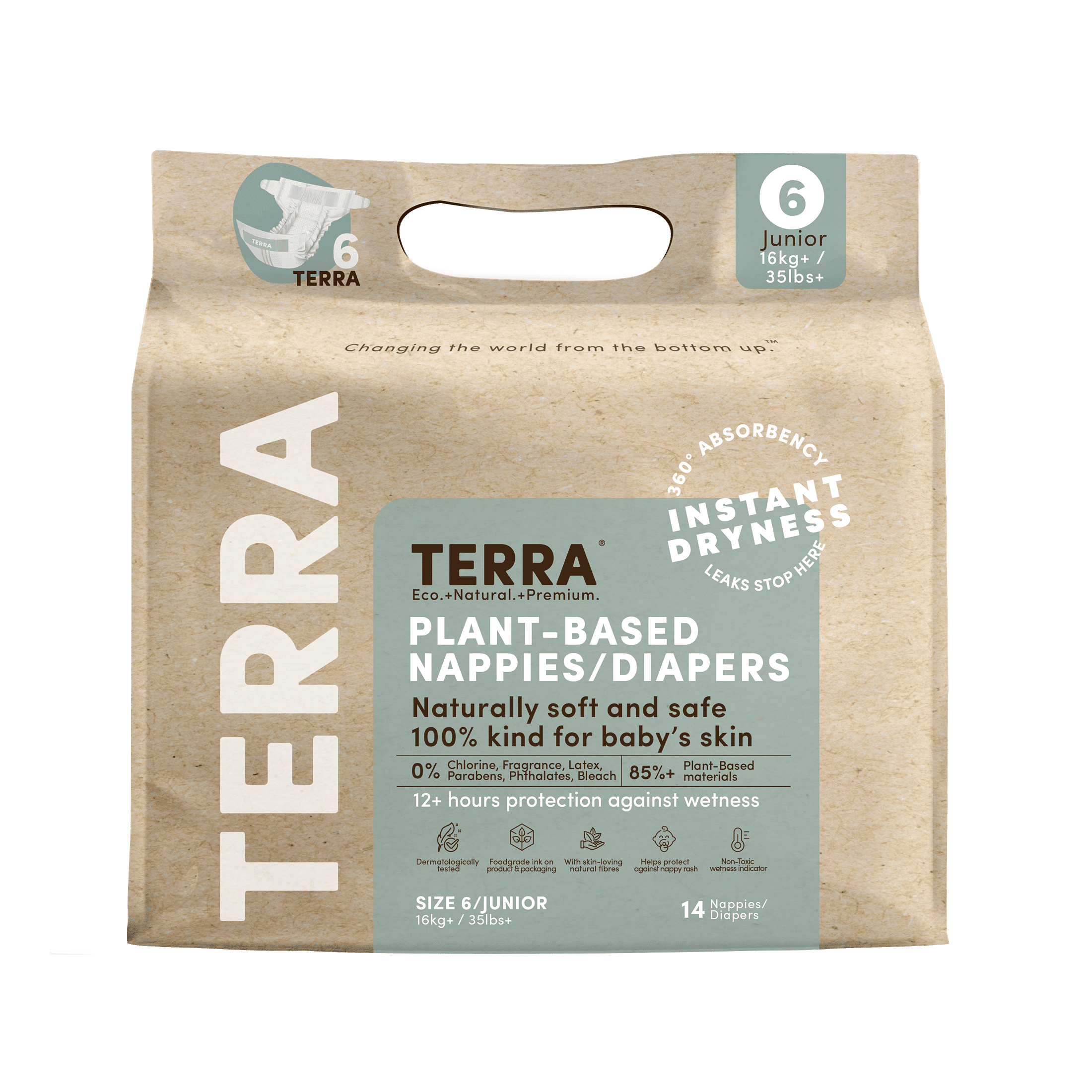 Terra Diapers Size 6 Junior - 14 Pack - Walmart.com