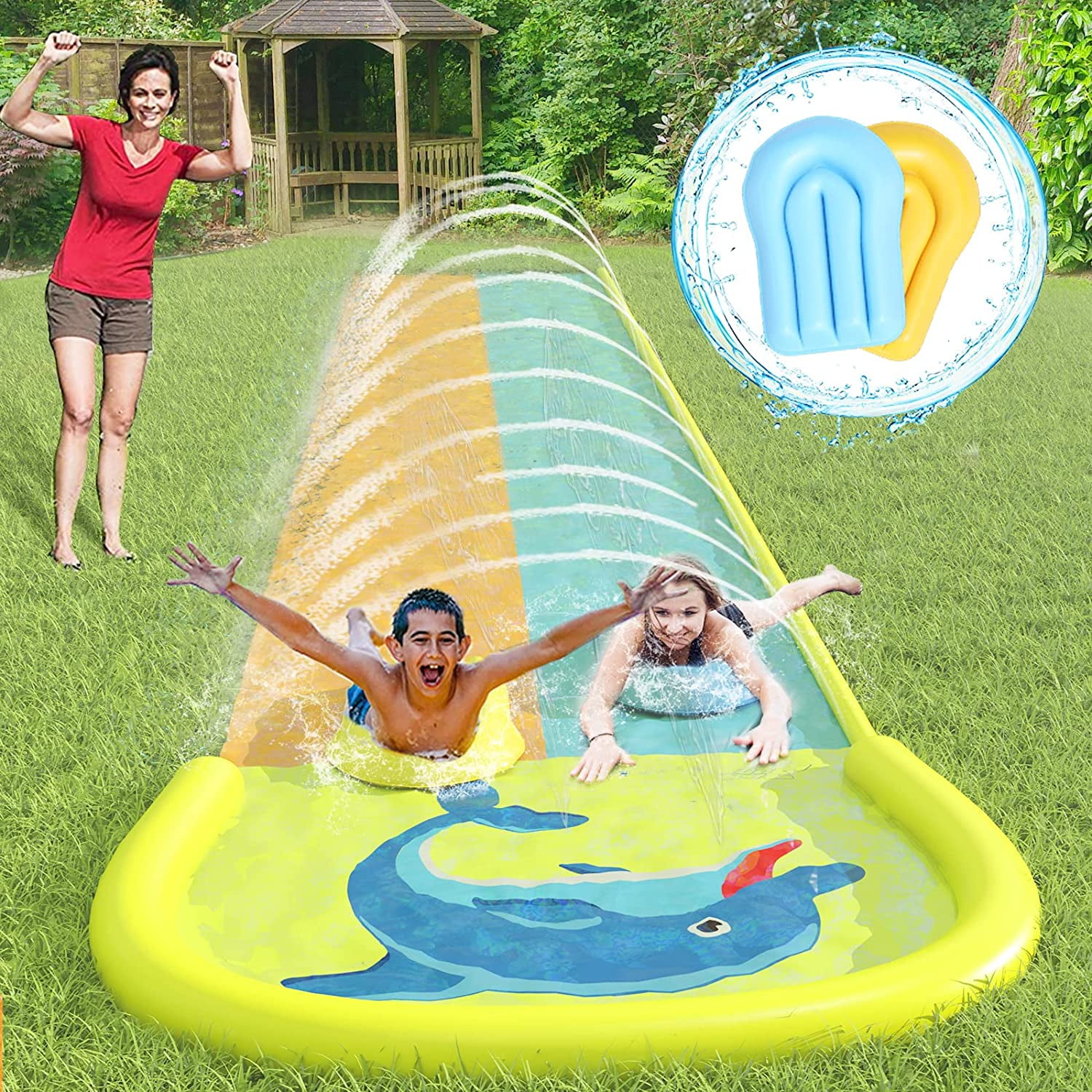 Terra Dolphin Slip and Slide For Kids & Adults 20FT Water Slides for ...