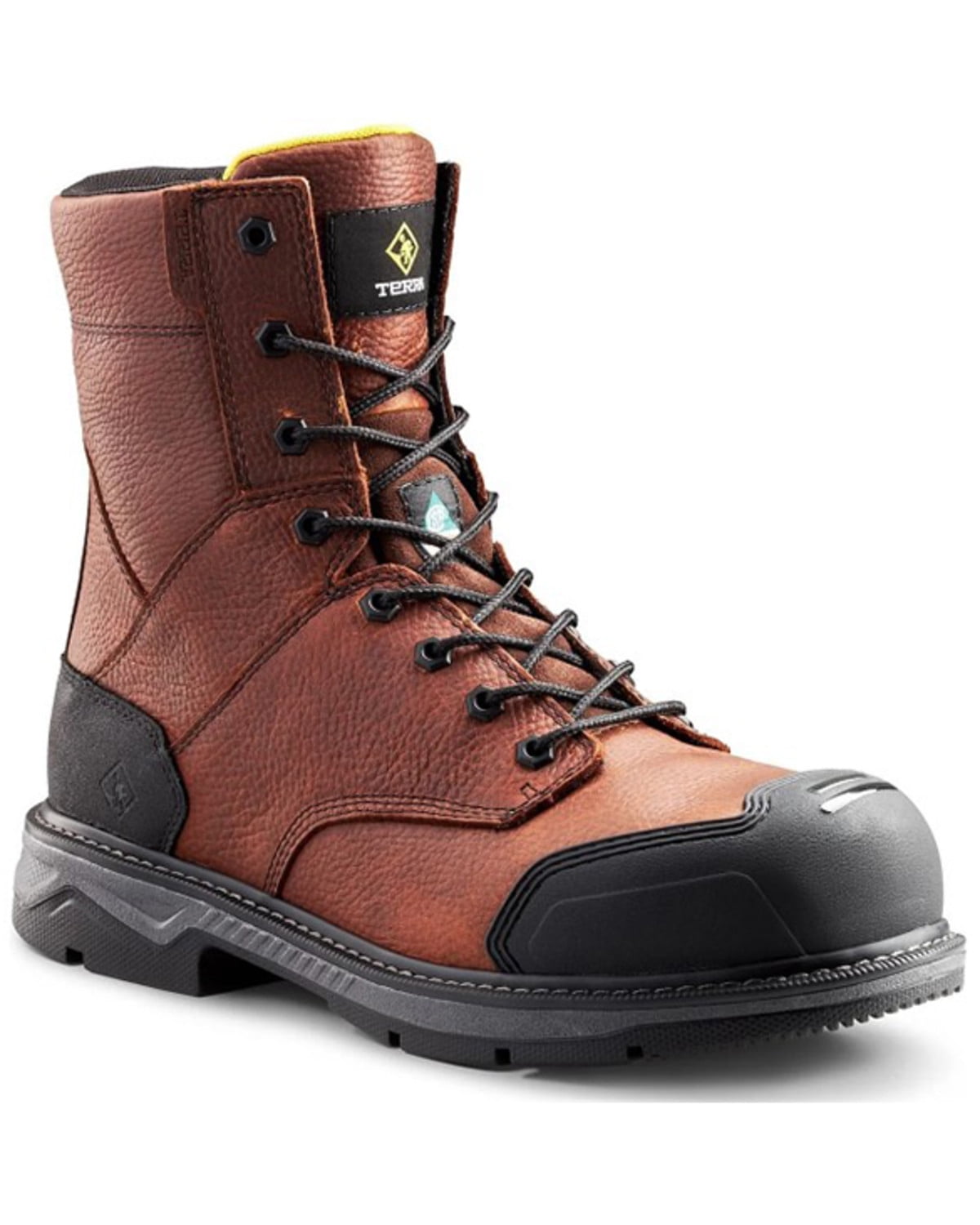 Terra Men's Kodiak 8" Patton Water Repellent Work Boot Aluminum Toe ...