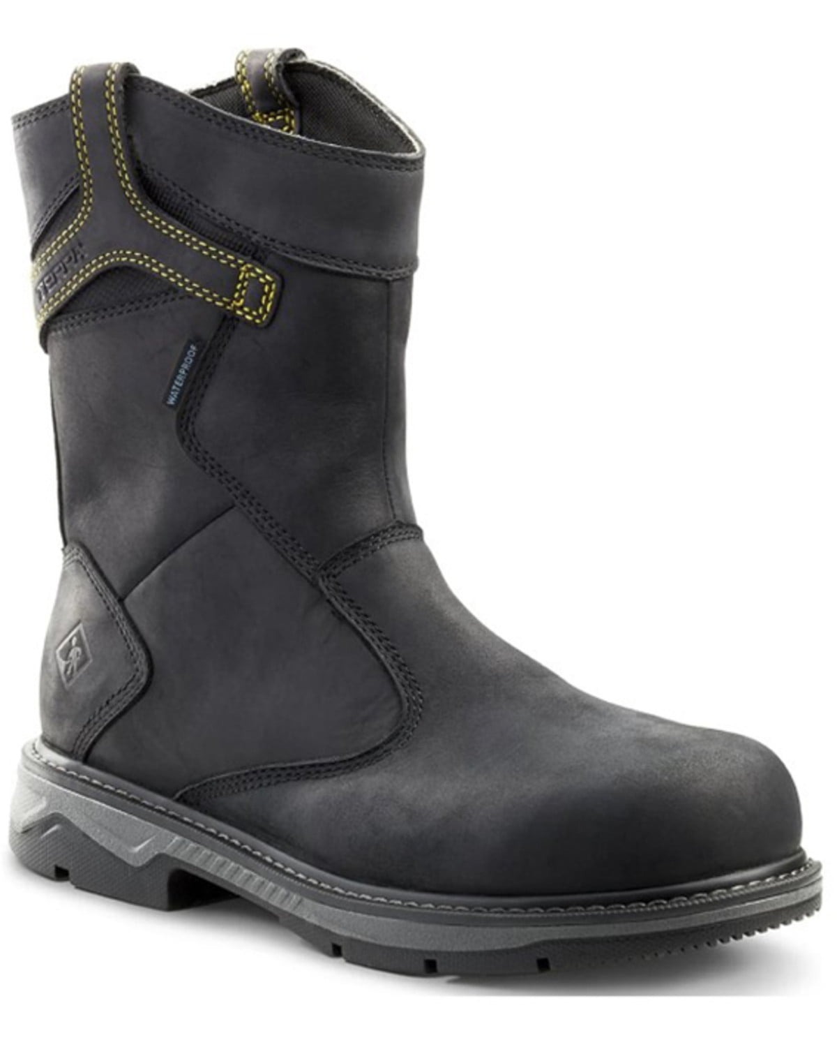 Terra Men's Kodiak 8" Patton Wellington Waterproof Work Boot Aluminum ...