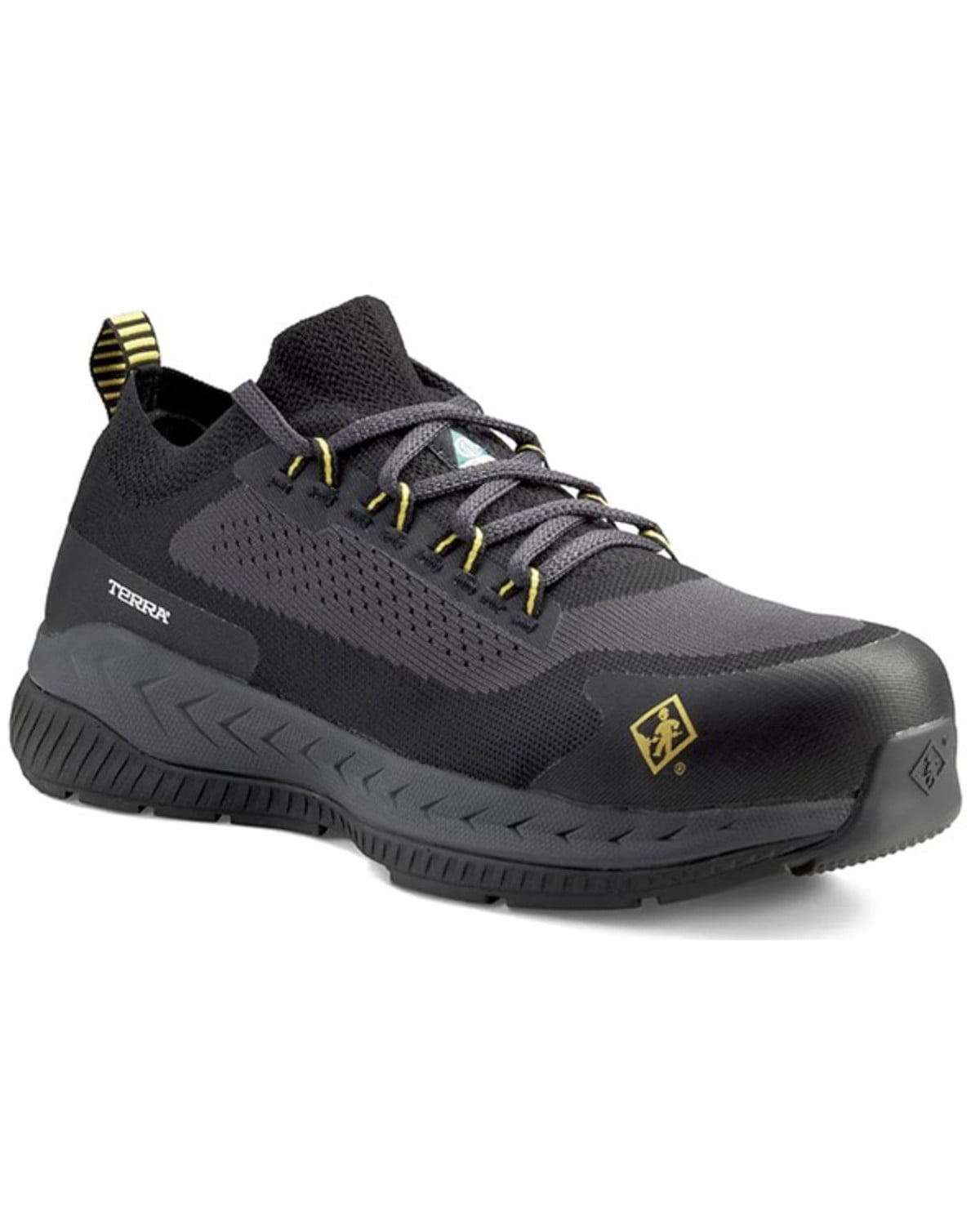 Workwear Outfitters Terra Eclipse Athletic Work Shoe Black/Yellow EH ...