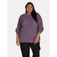 Terra & Sky Plus Size Mock Neck Chenille Sweater, Soft & Warm, Sizes 0X ...